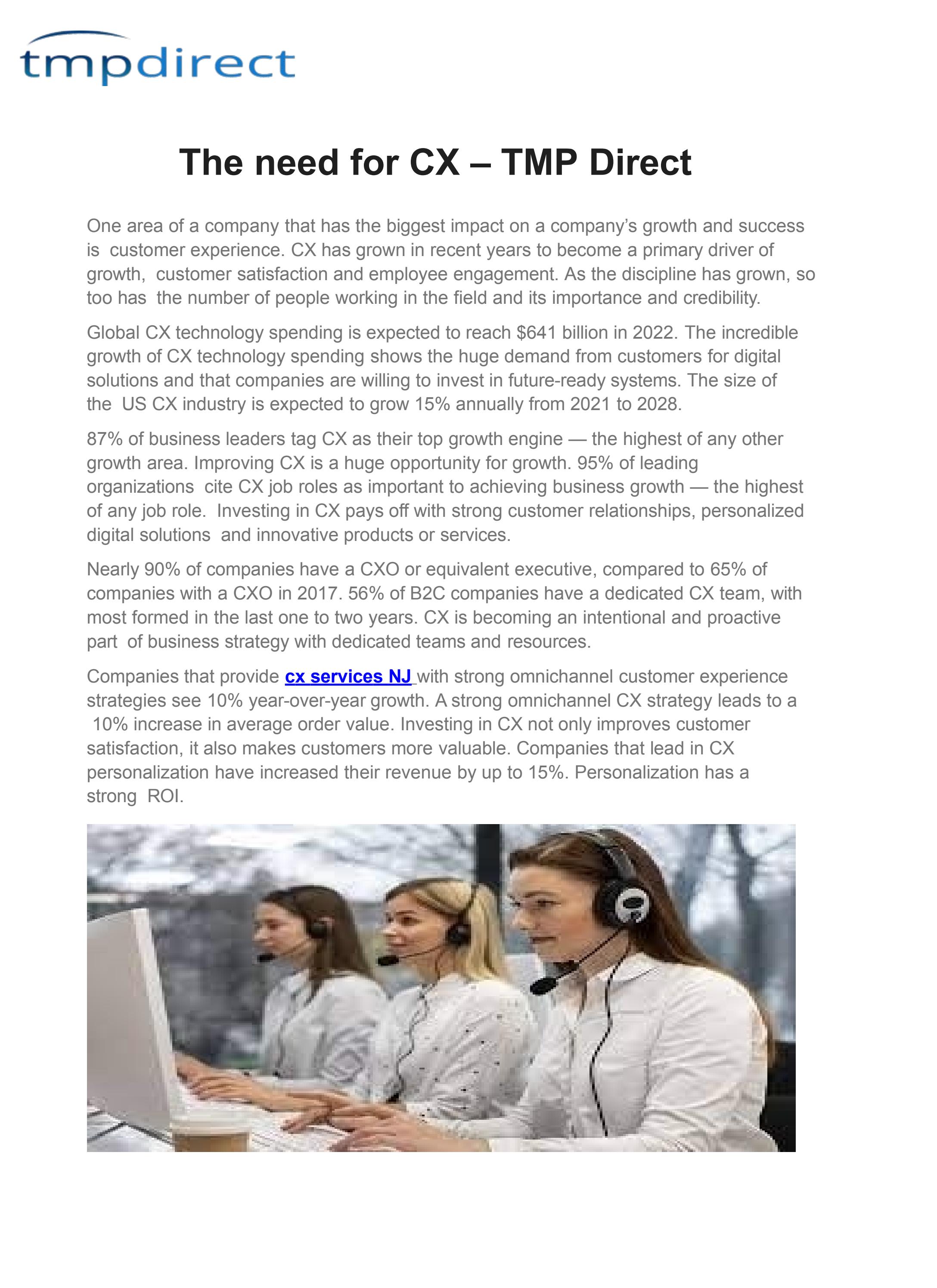 Improving CX Technology Experience with TMP Direct by TMP Direct - Issuu