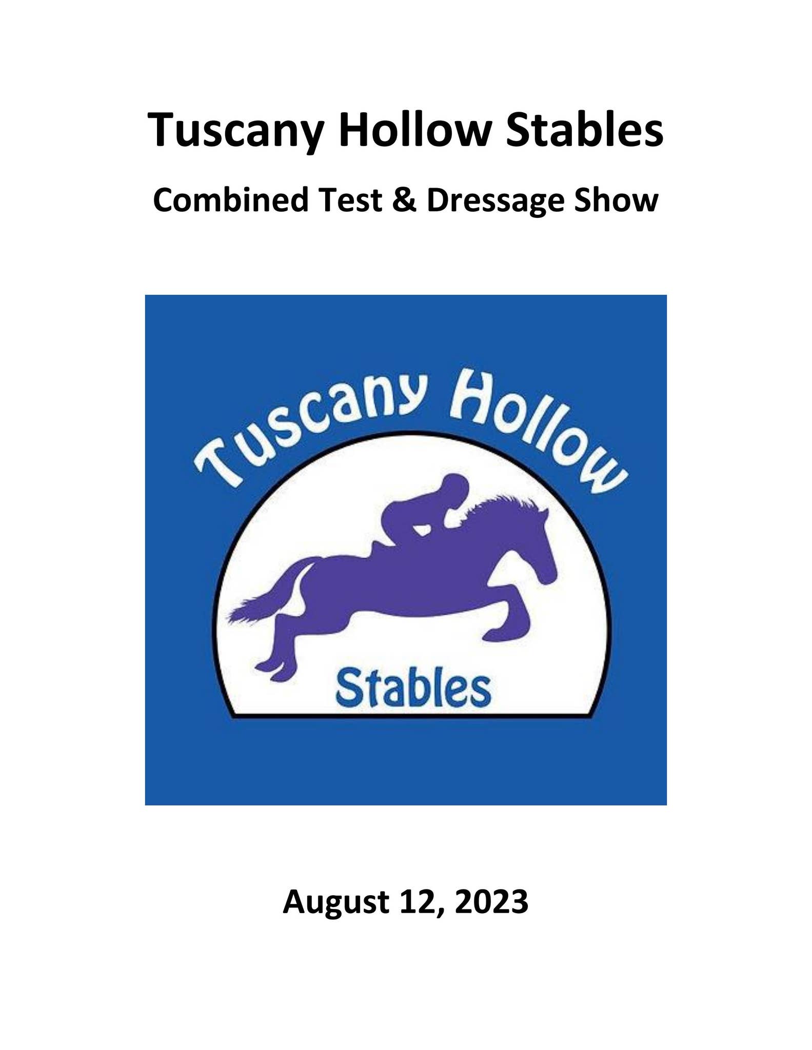 Tuscany Hollow Stables Aug. Packet by TuscanyHollowStables - Issuu