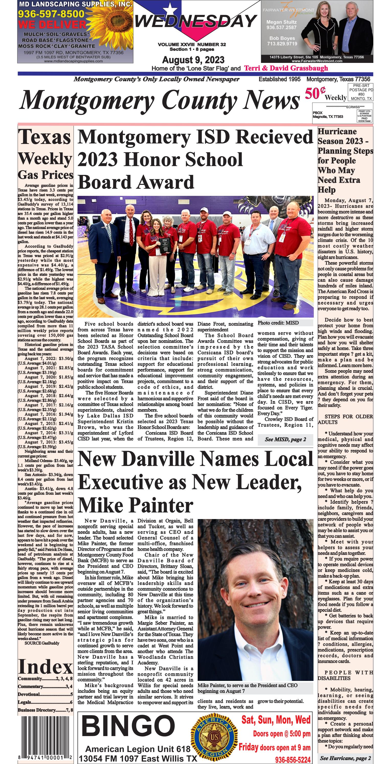 Montgomery County News, August 9, 2023 by Monte West - Issuu