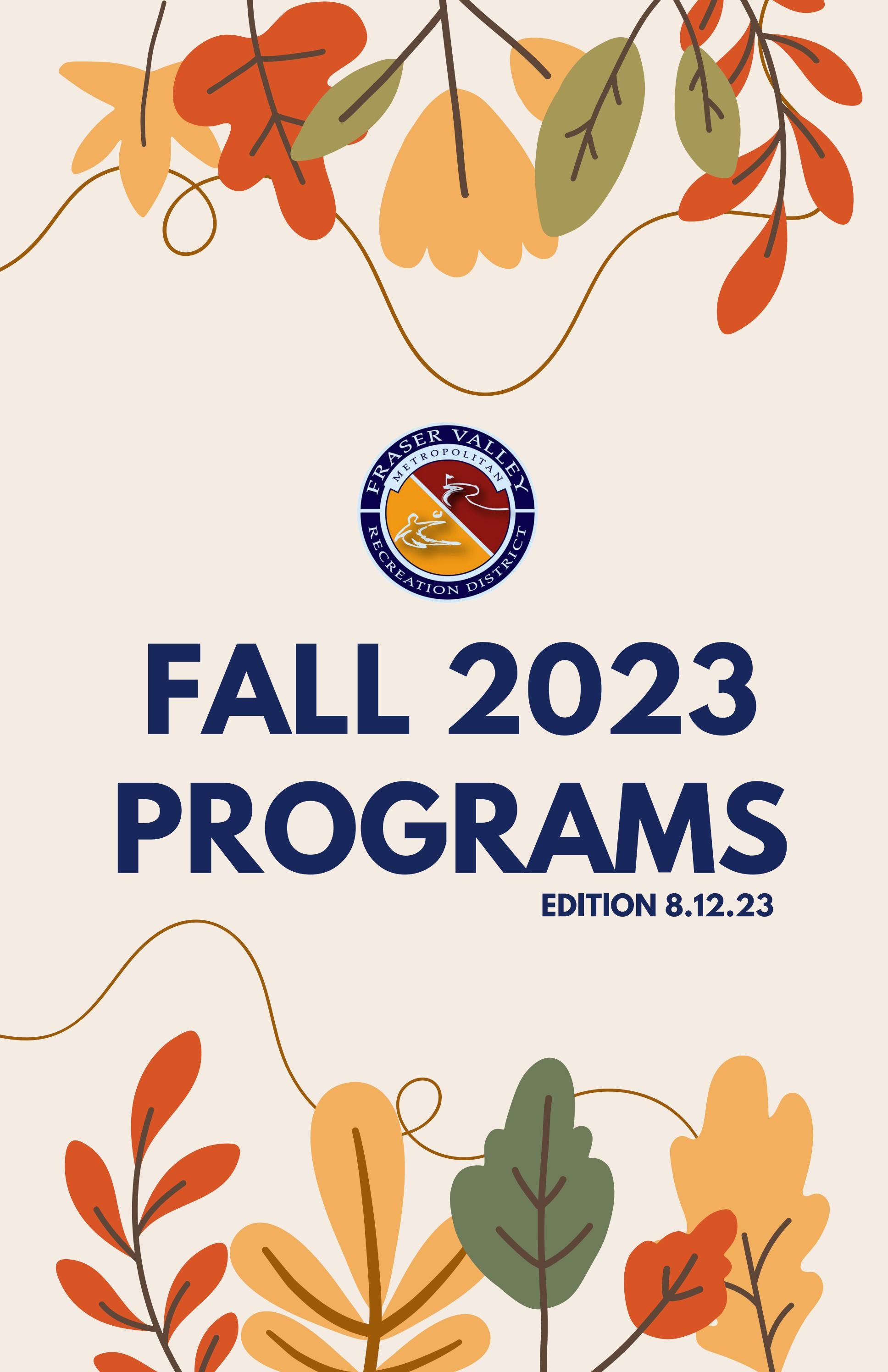 Fraser Rec Fall Programs 2023 by FVMRD - Issuu