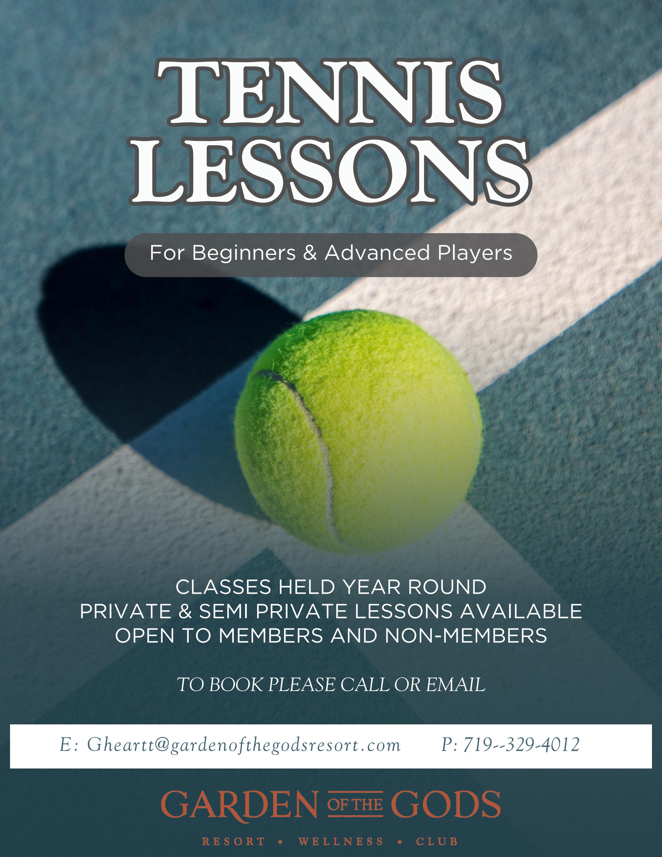 Tennis Lessons Flyer August 2023 by gardenofthegodsresortandclub - Issuu