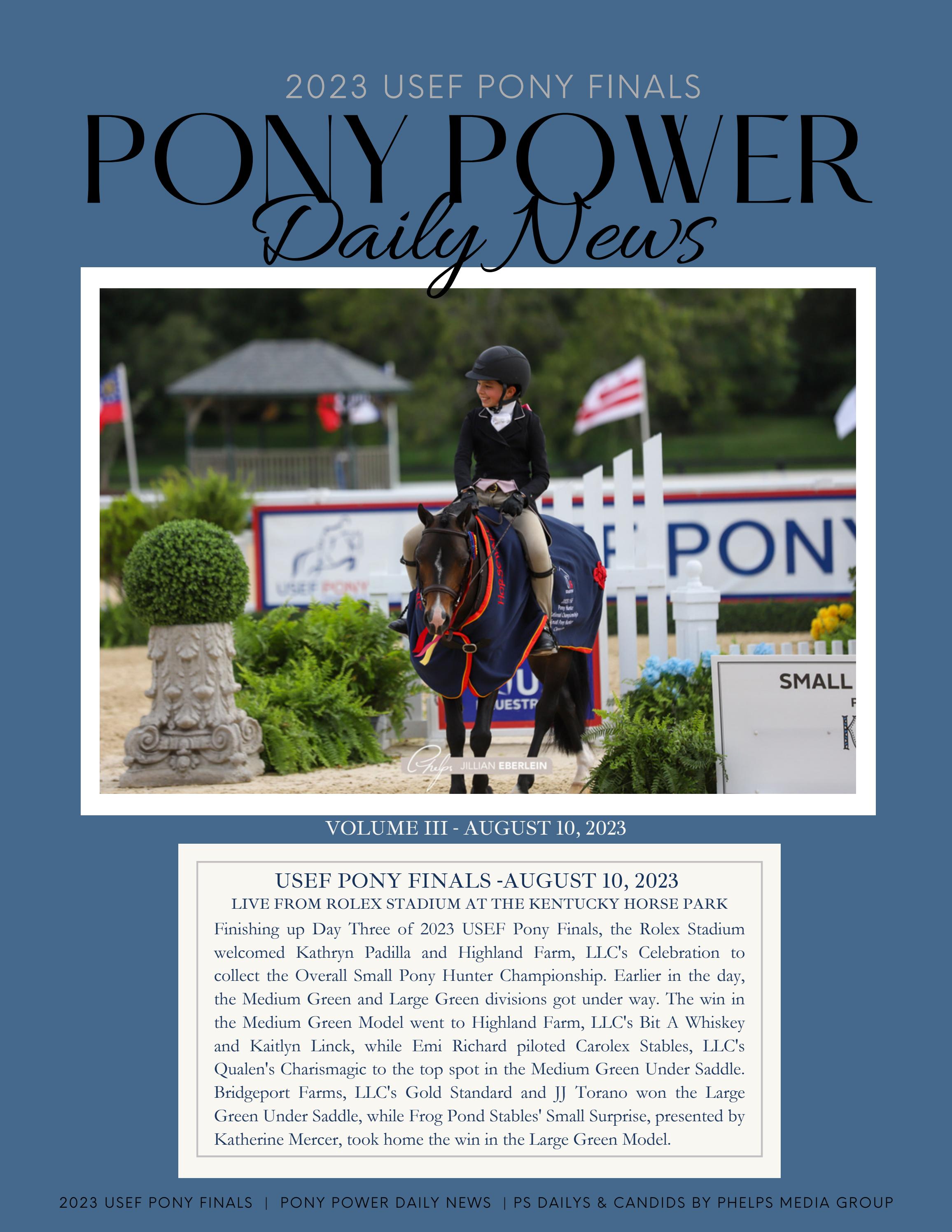 USEF Pony Finals Daily News, Results, & Candids - August 10, 2023 - PS ...