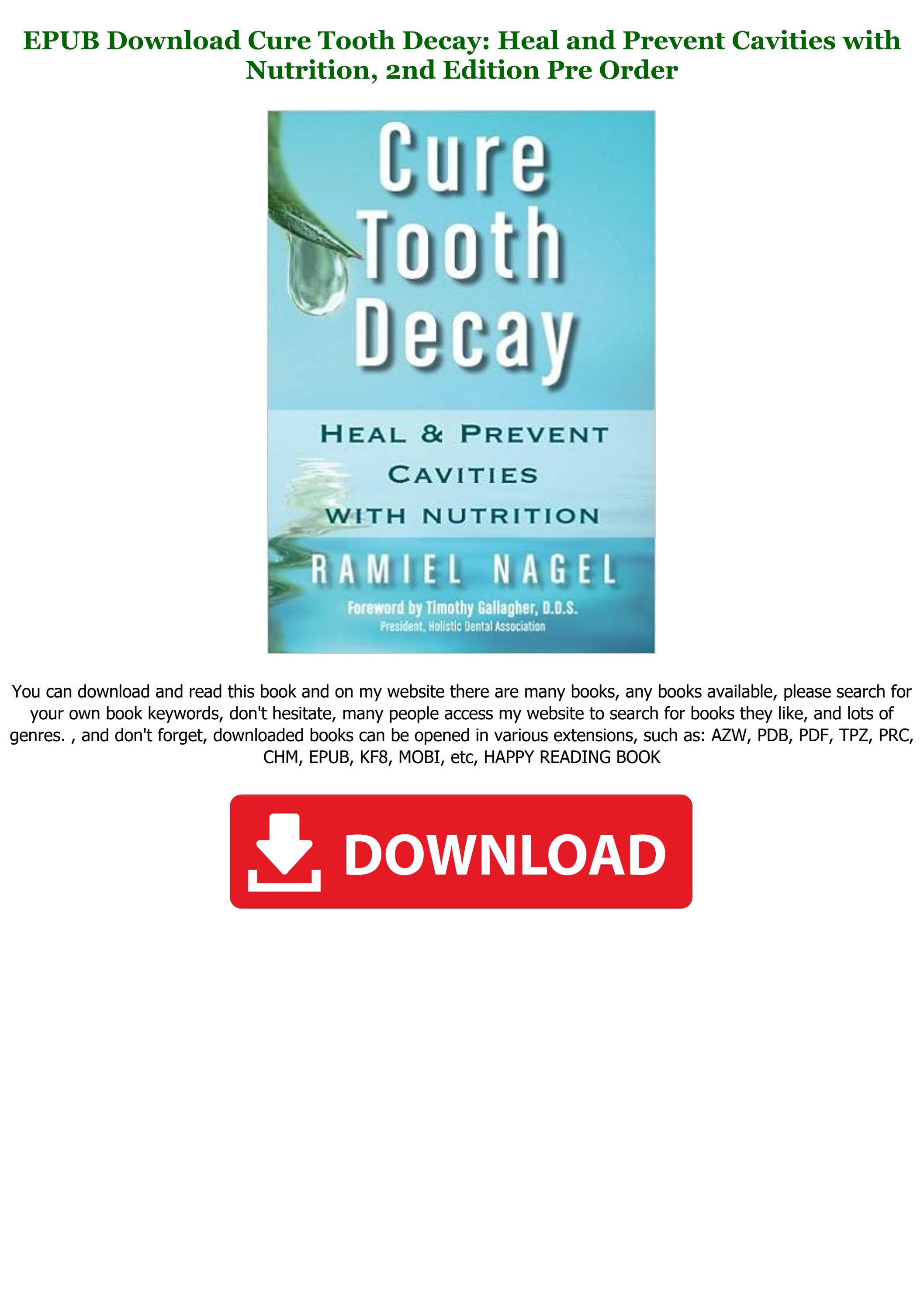 PDF Download Cure Tooth Decay: Heal and Prevent Cavities with Nutrition ...