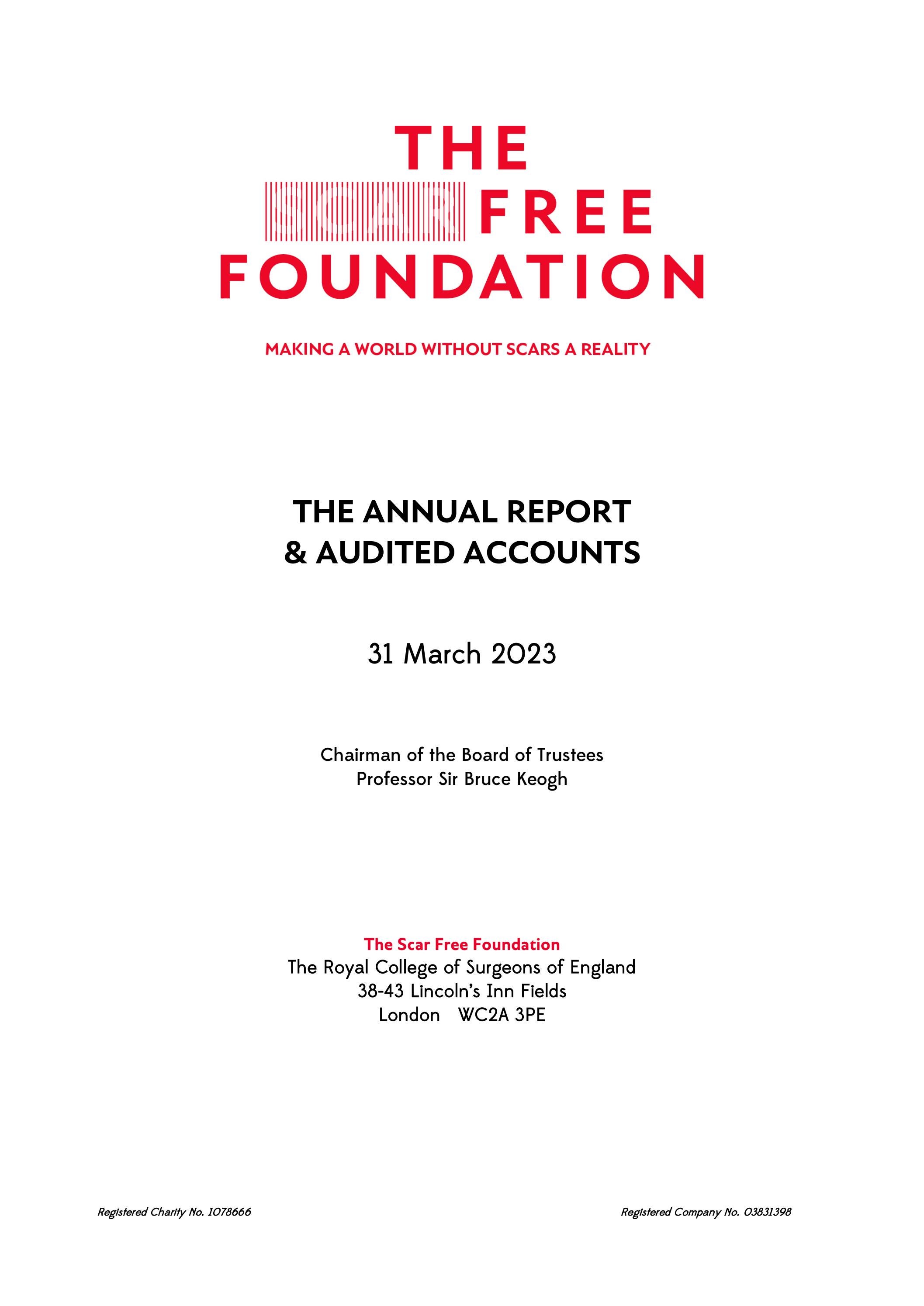 2022-23 Scar Free Foundation Annual Report & Audited Accounts by ...