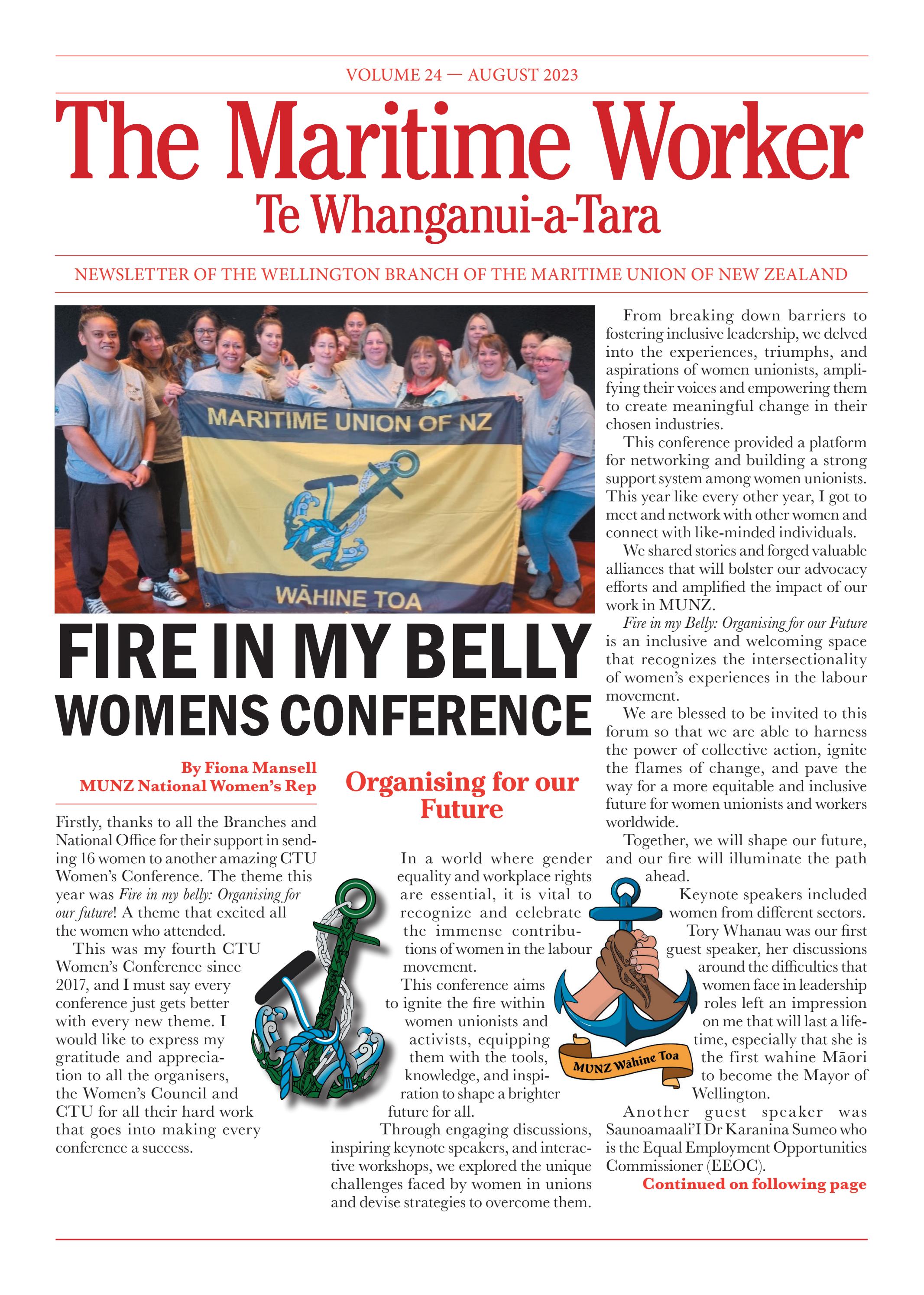 Maritime Worker August 2023 by Maritime Union of New Zealand - Issuu