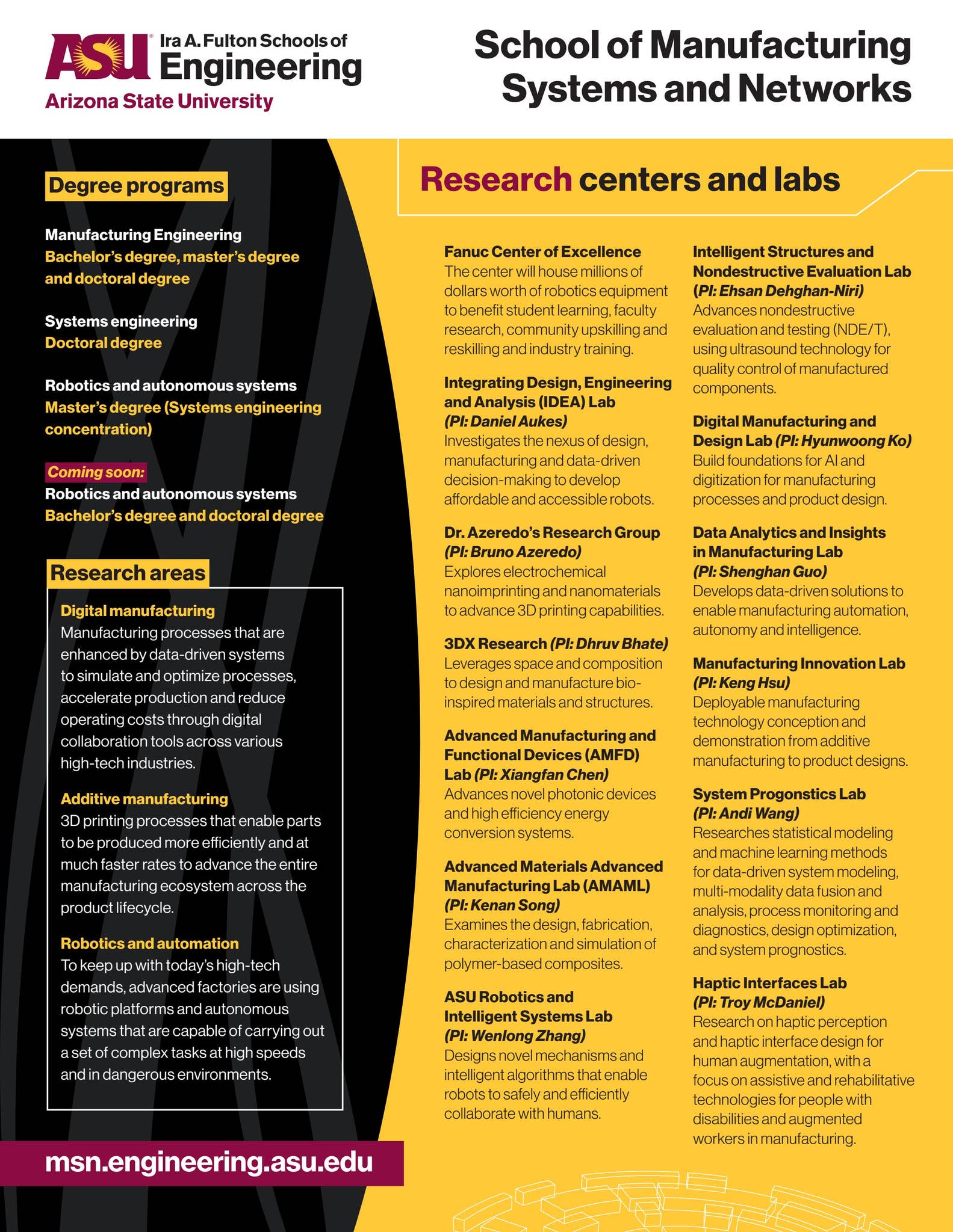 MSN One-Pager by Ira A. Fulton Schools of Engineering Arizona State ...