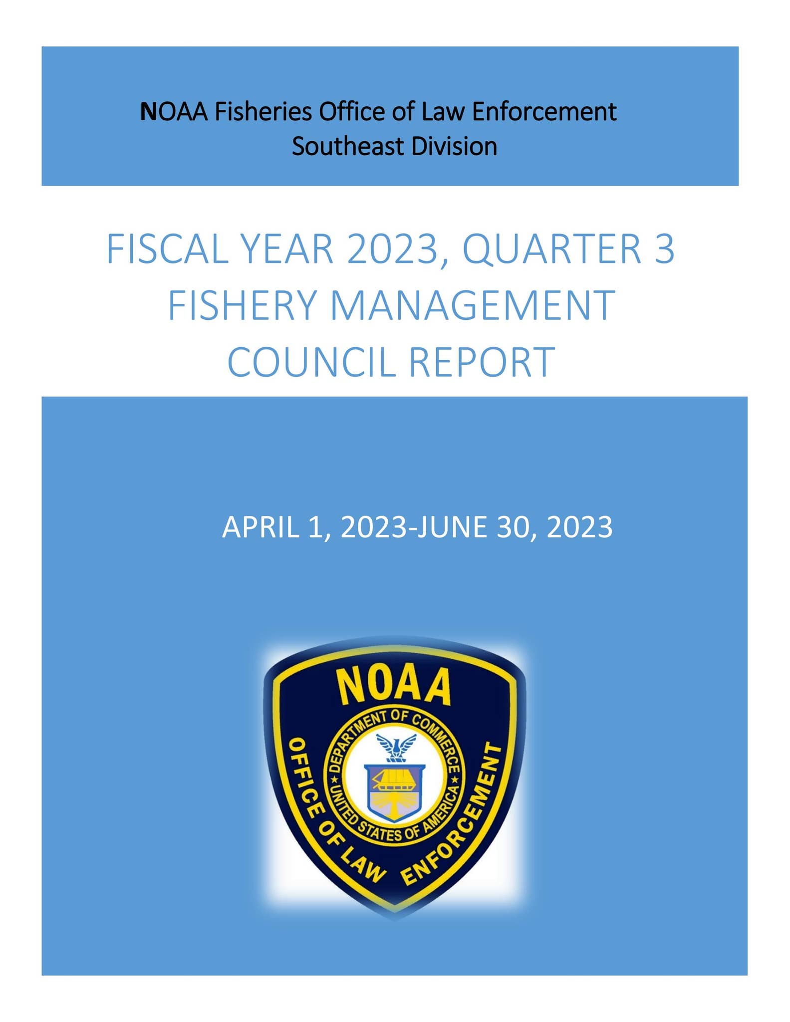 NOAA-OLE Report (182nd CFMC Regular Meeting) by Caribbean Fishery ...
