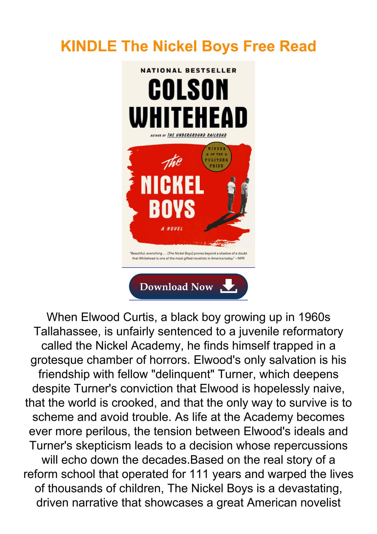 KINDLE The Nickel Boys Free Read by huertyjit - Issuu