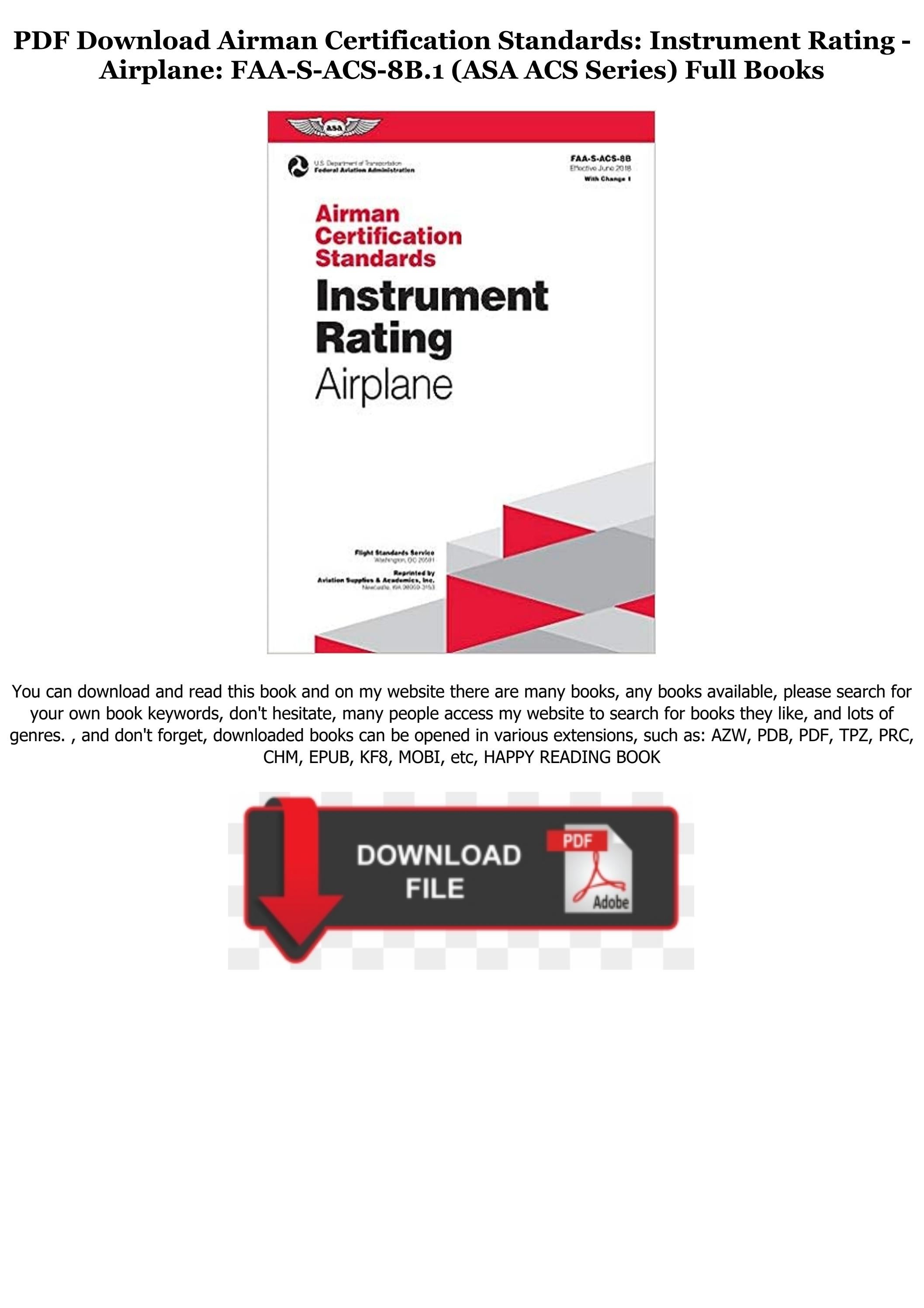 Instrument Rating Certificate