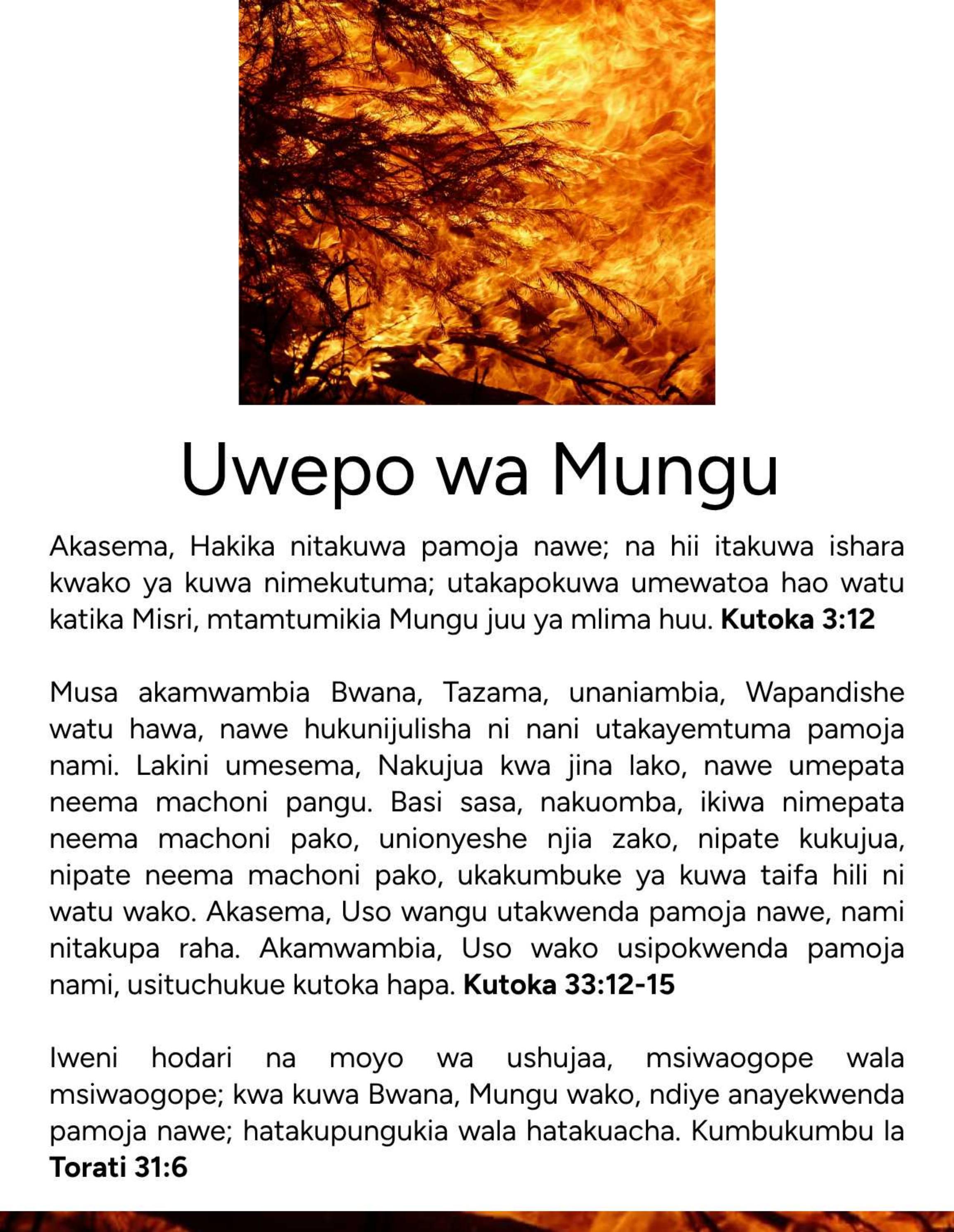 Swahili - Presence of God Tract by Filipino Tracts and Literature ...