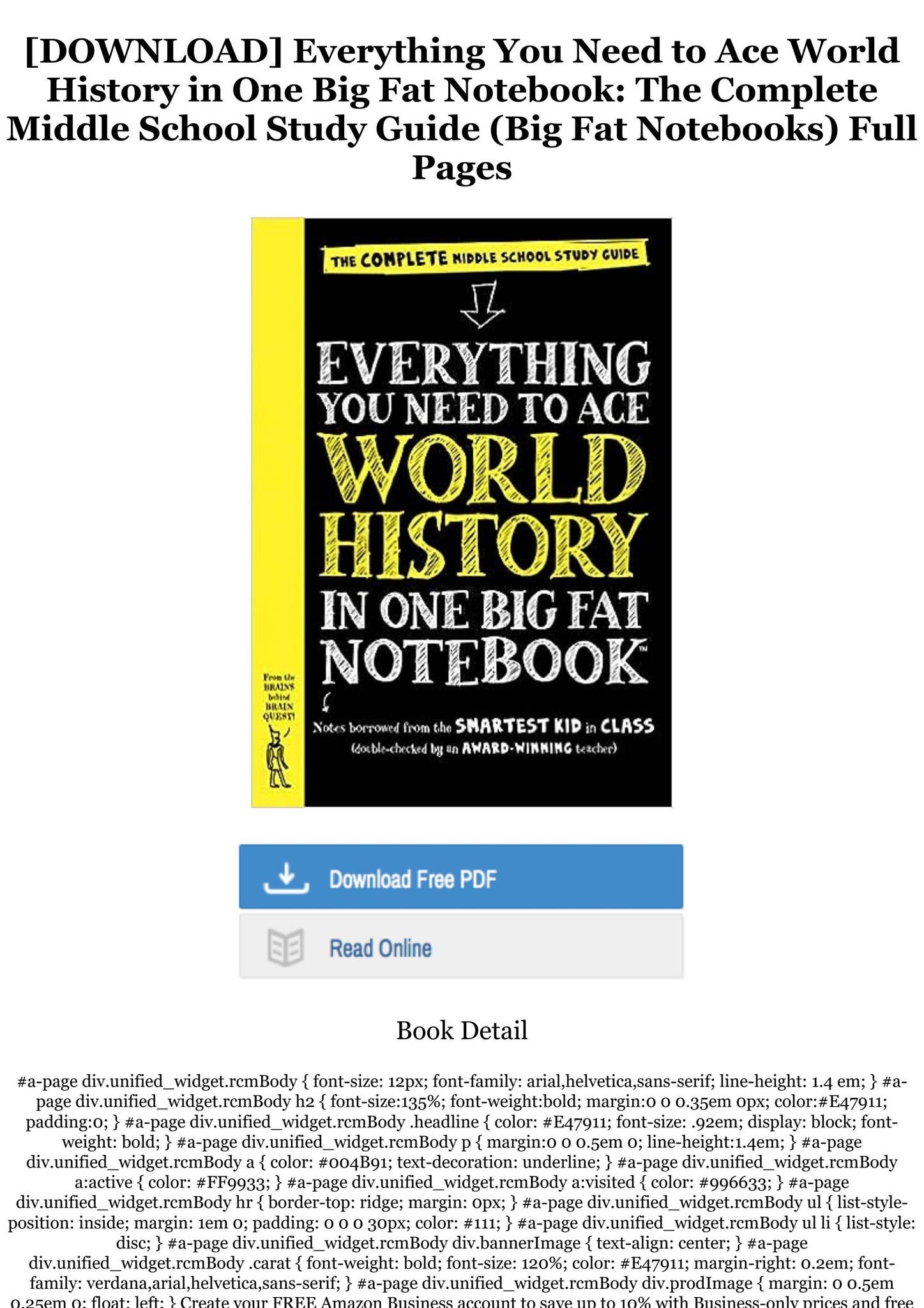 [DOWNLOAD] Everything You Need to Ace World History in One Big Fat ...
