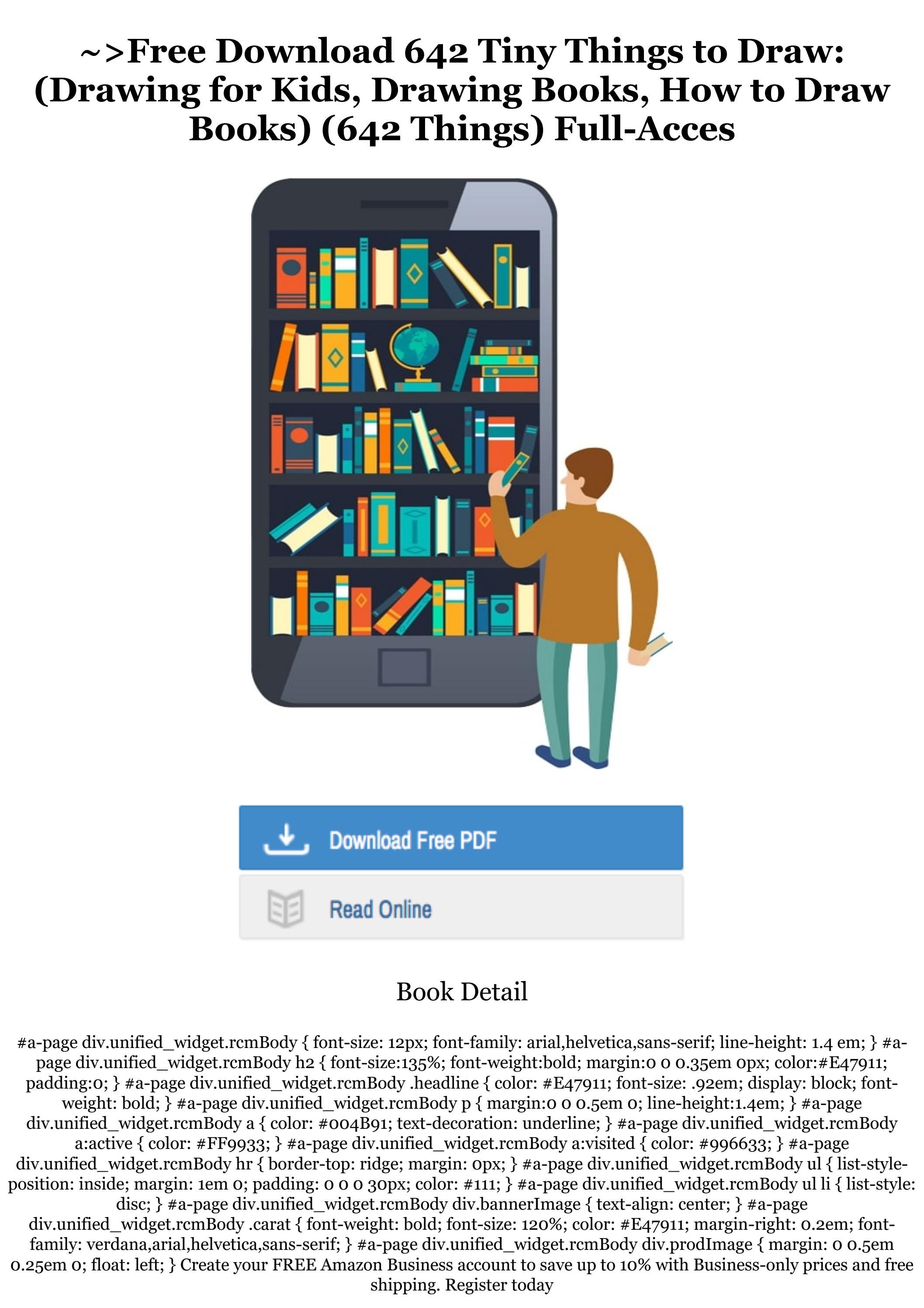 ~Read !Book 642 Tiny Things to Draw: (Drawing for Kids, Drawing Books ...