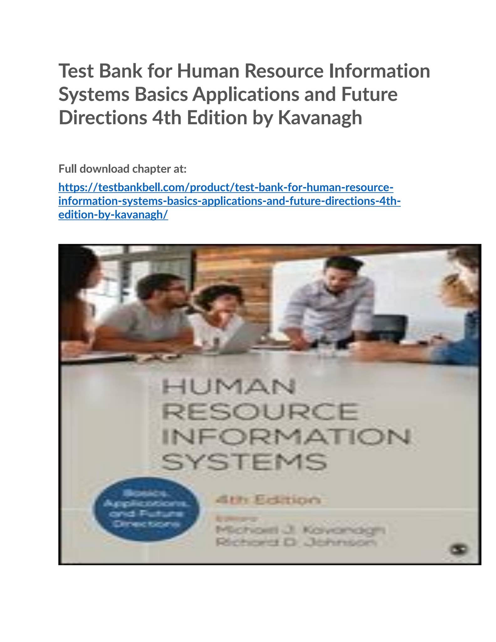 The title of your publicationTest bank for human resource information ...