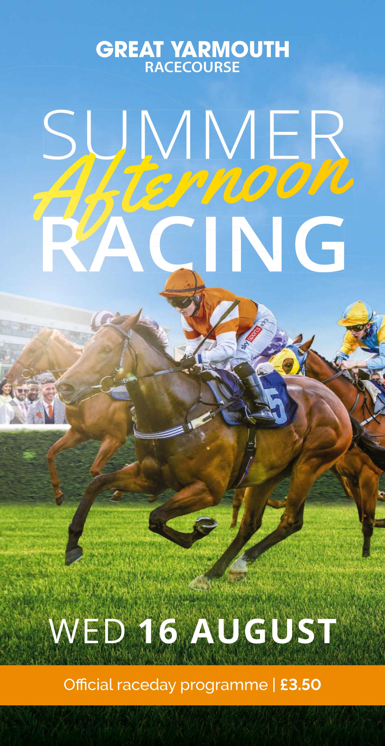 Great Yarmouth Racecard - Wednesday 16th August by Arena Racing Company ...