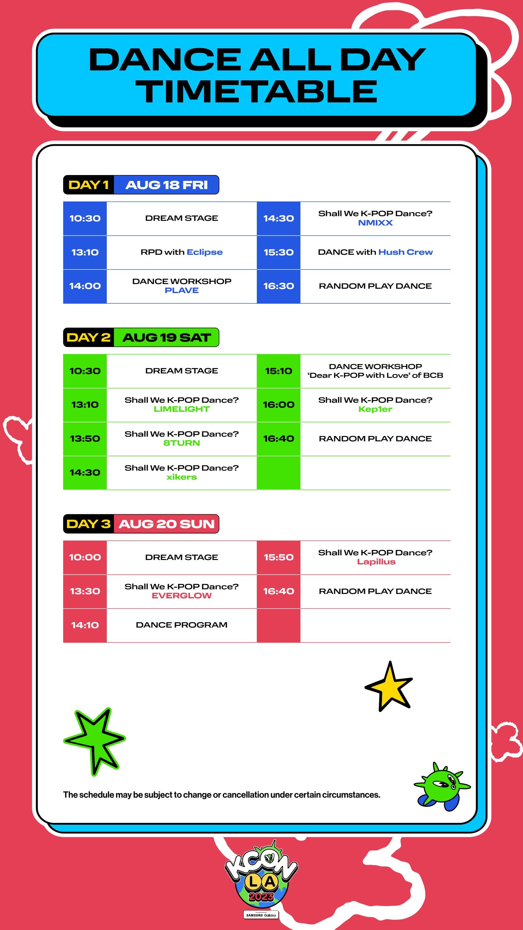 DANCE ALL DAY Timetable by letskcon - Issuu