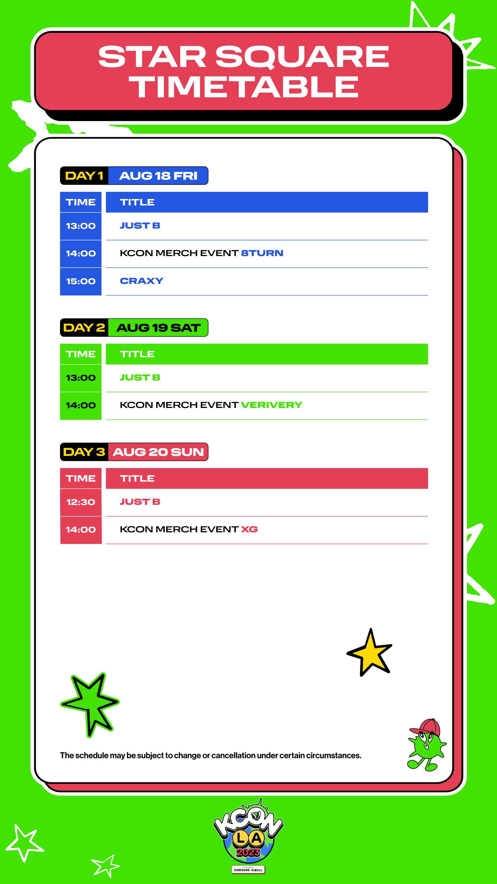 STAR SQUARE Timetable by letskcon - Issuu