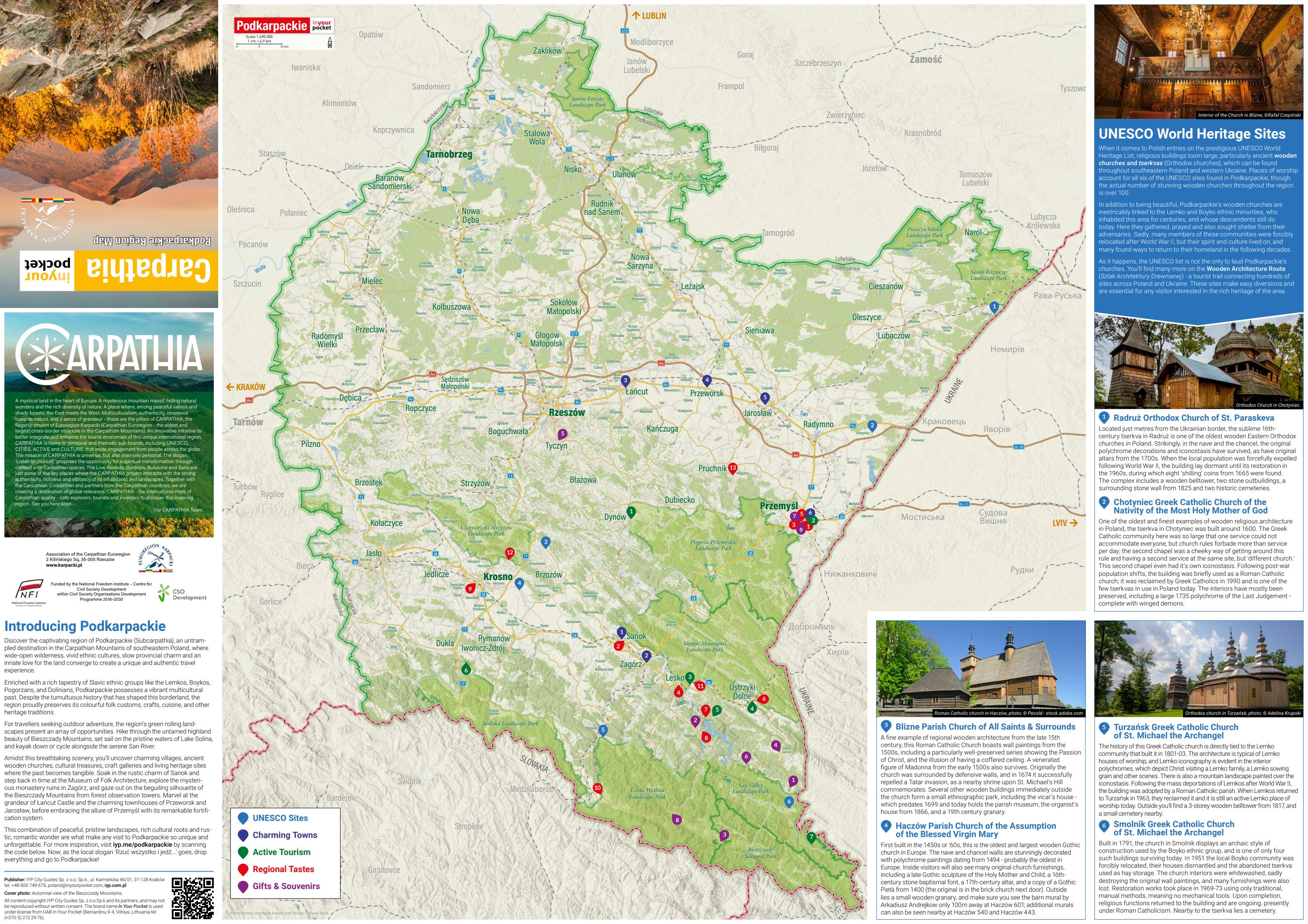 Podkarpackie Region Map by Poland In Your Pocket by Poland In Your ...