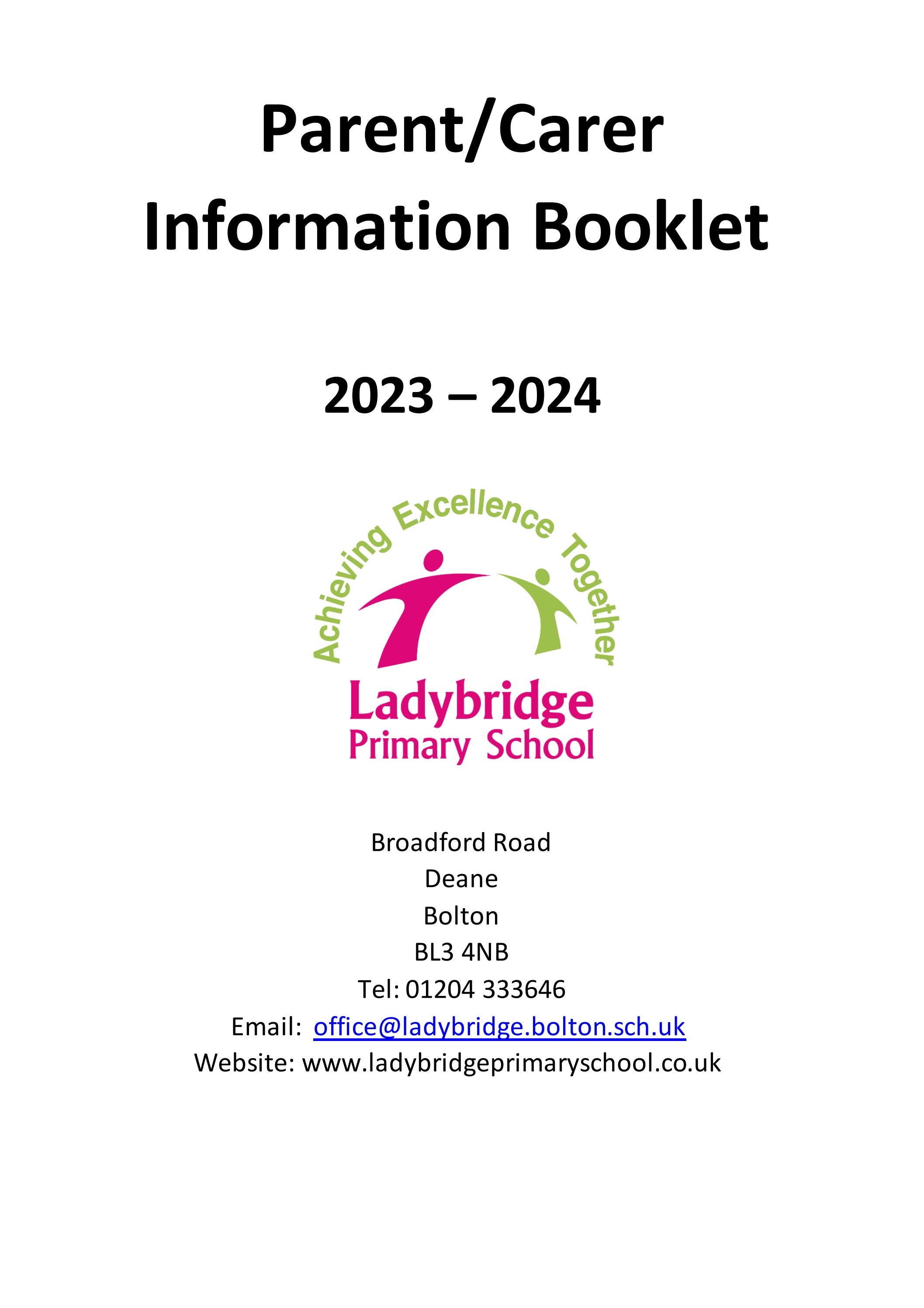 Parent/Carer Information Booklet 2023 - 2024 by Schudio - Issuu
