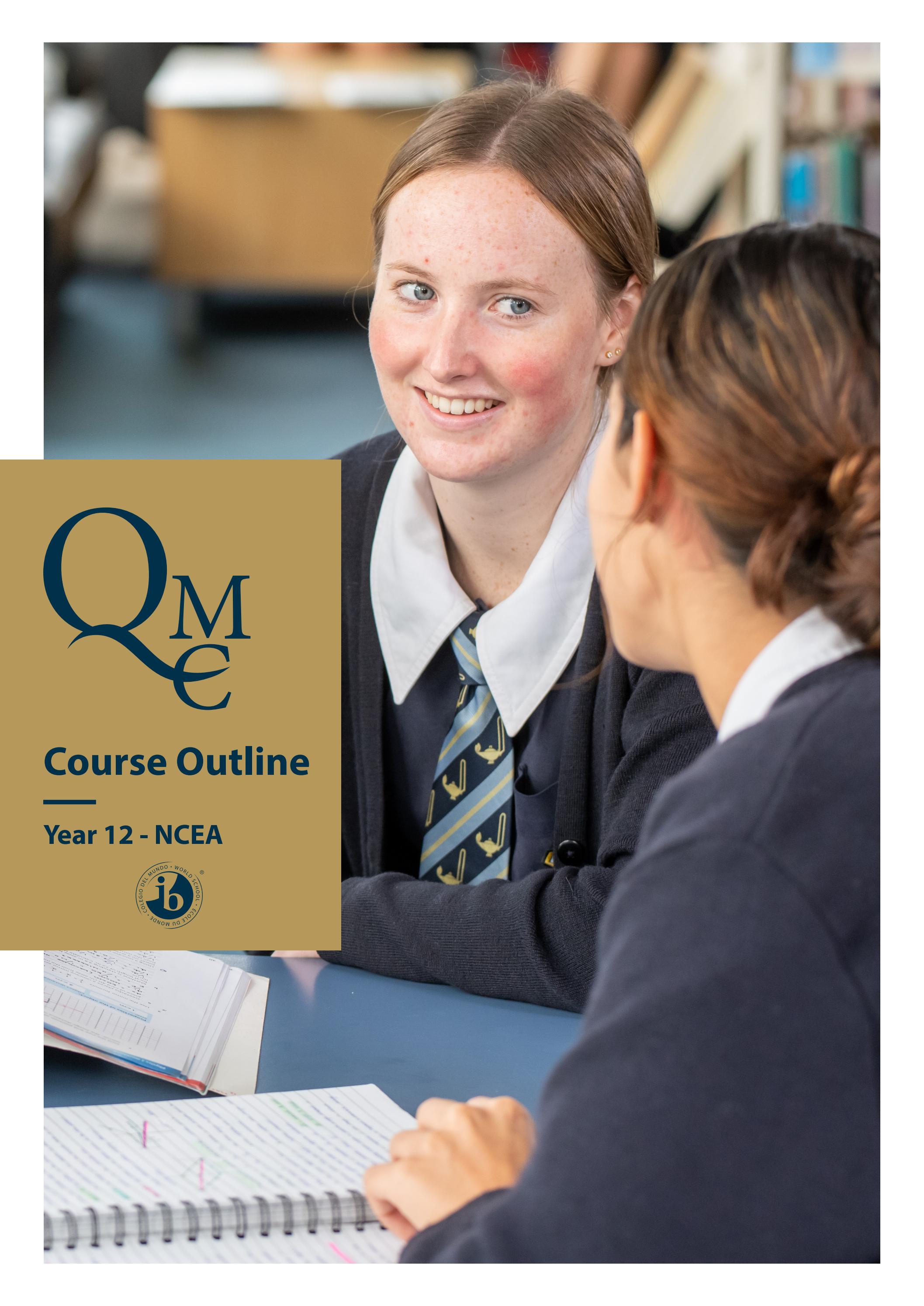 QMC Course Outline Booklet Year 12 NCEA 2023 by QueenMargaretCollege ...