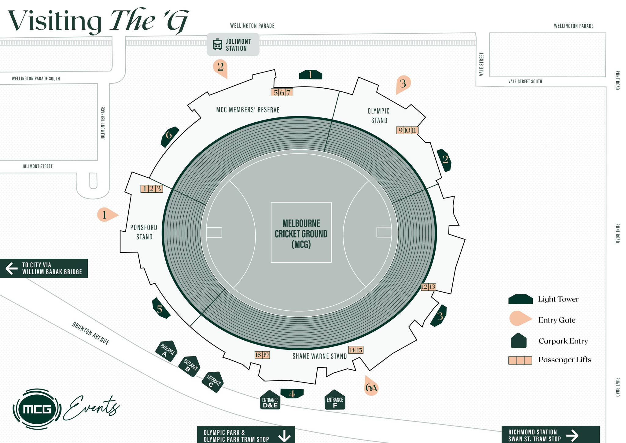 MCG Events Directional Map by Camberwell Grammar School - Issuu
