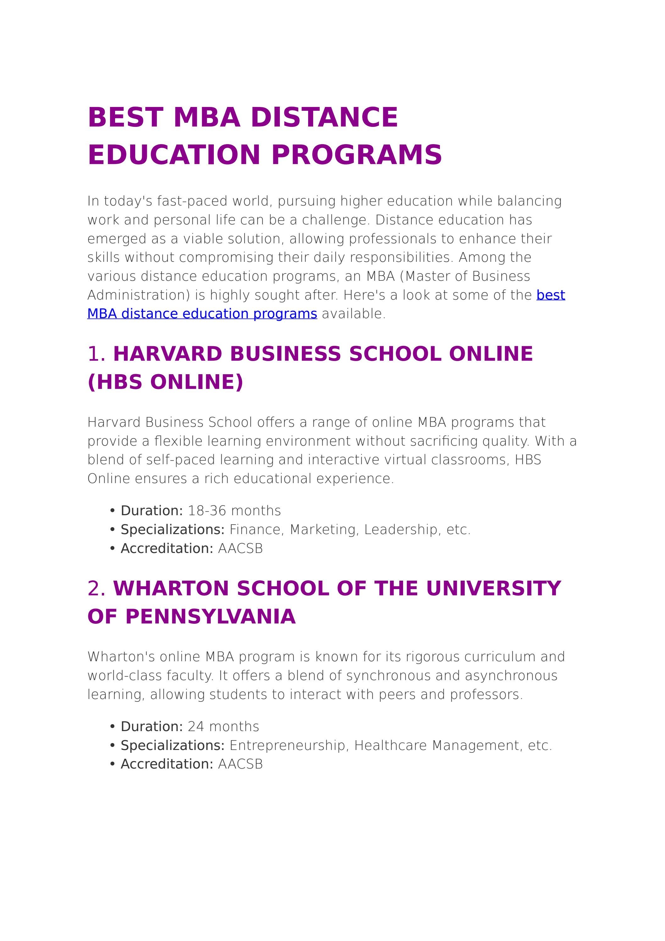 Best MBA Distance Education Programs by Brij Bhushan Singh - Issuu