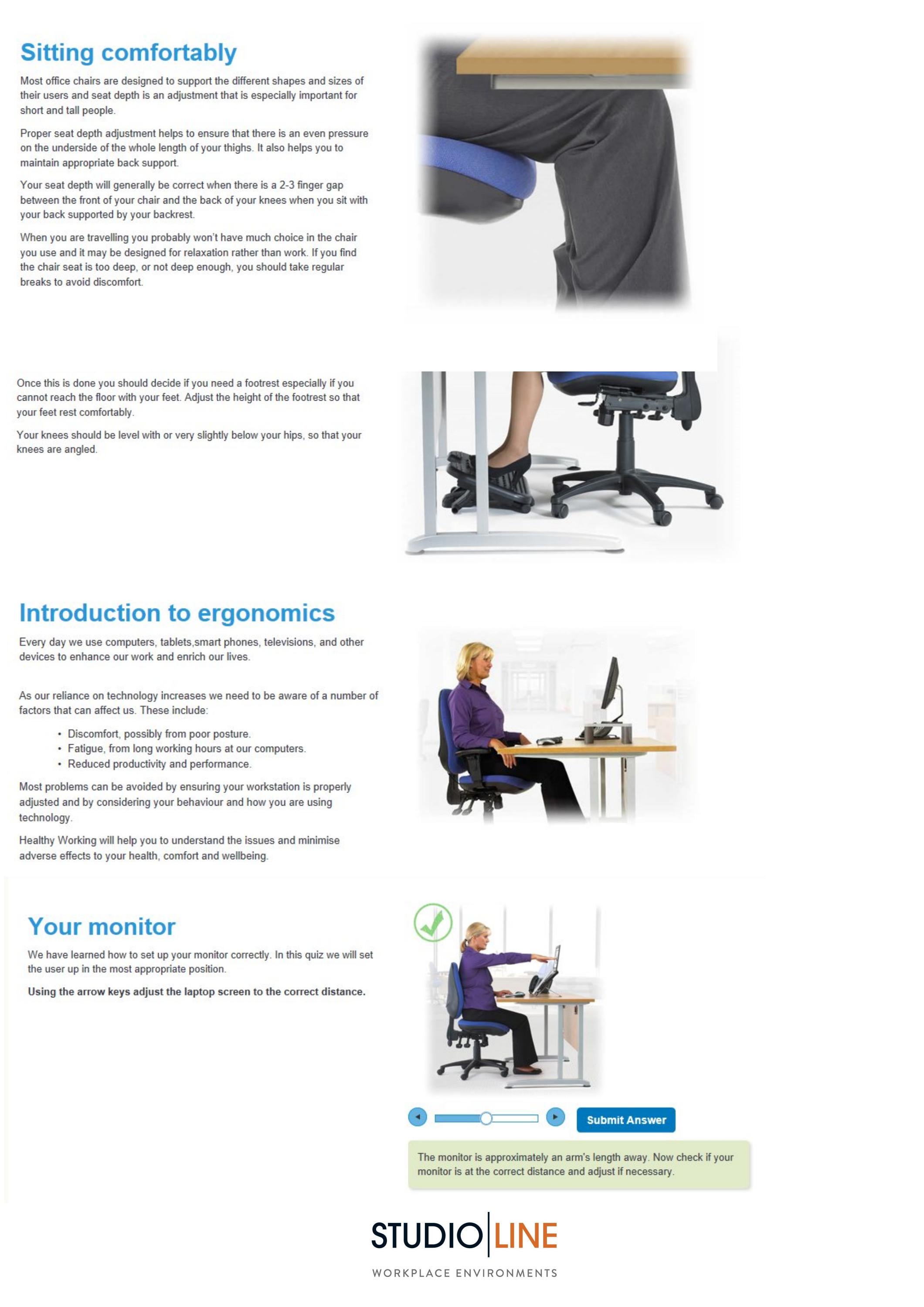 Notes on Office Ergonomics best practice & tools by StudioLine ...