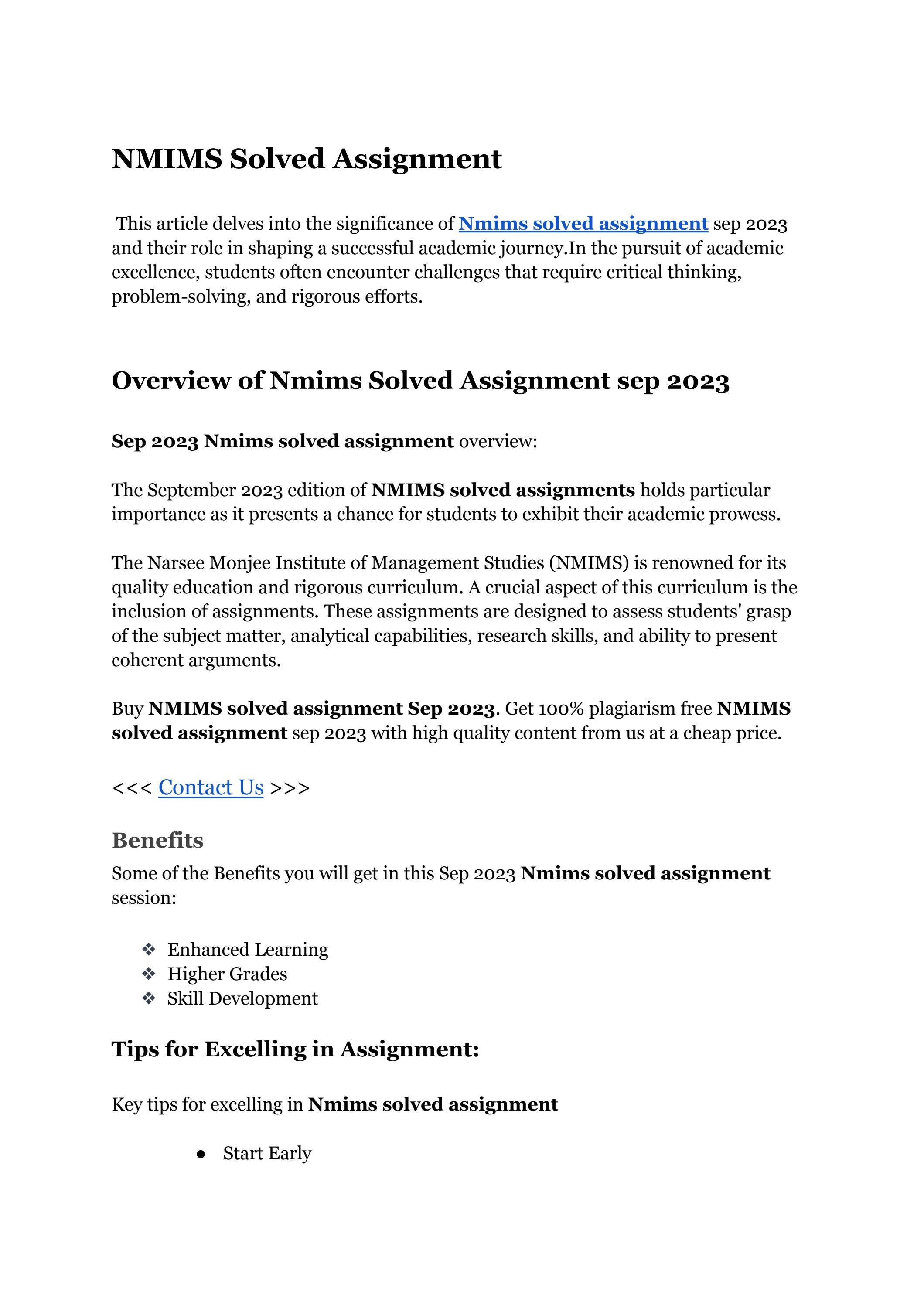 NMIMS Solved Assignment by Mohd Quasim teamH - Issuu