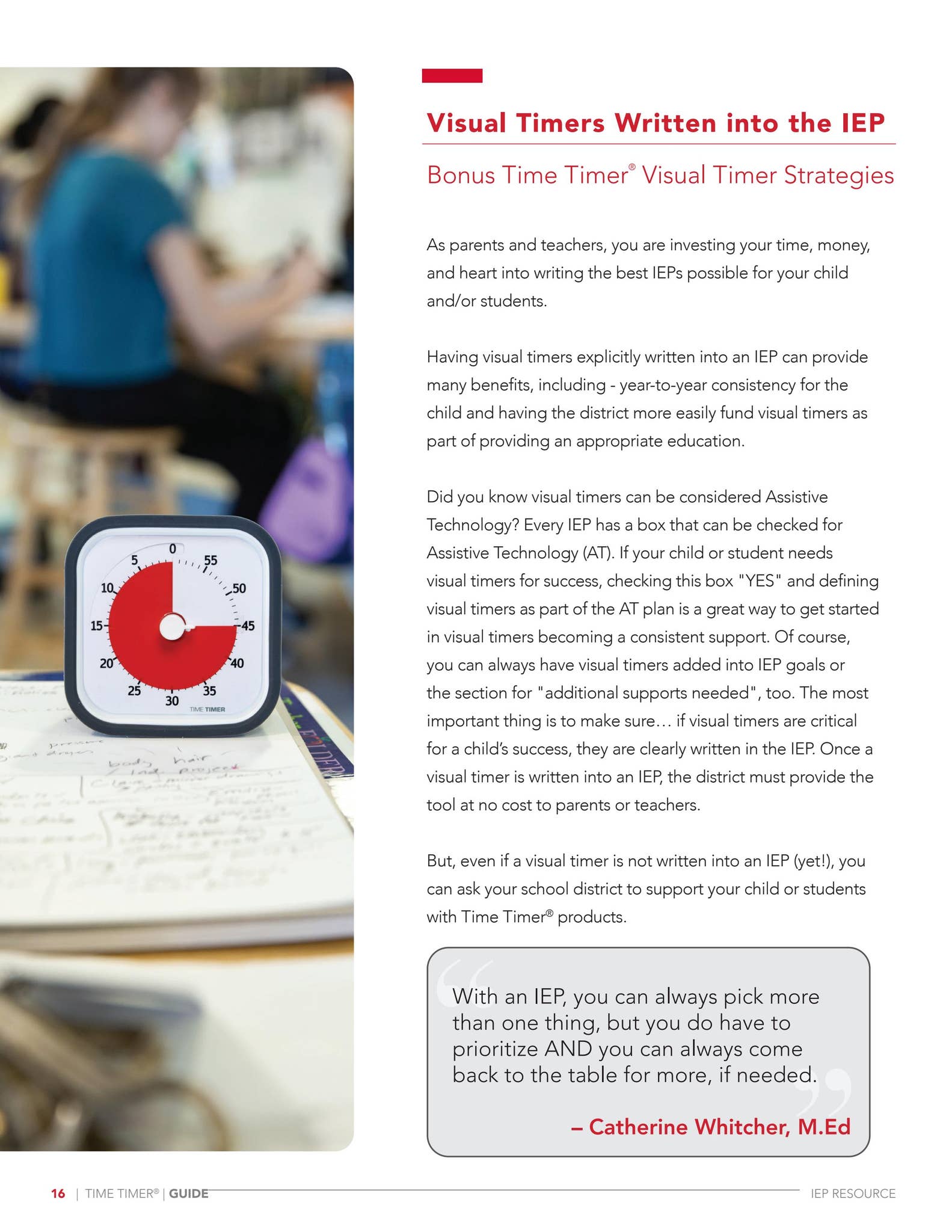 Time Timer® IEP Resource Guide by Time Timer - Issuu
