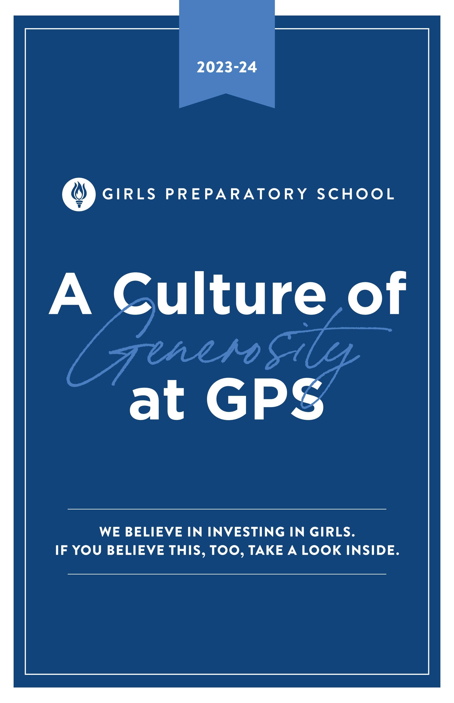 2023-24 A Culture of Generosity at GPS by Girls Preparatory School - Issuu