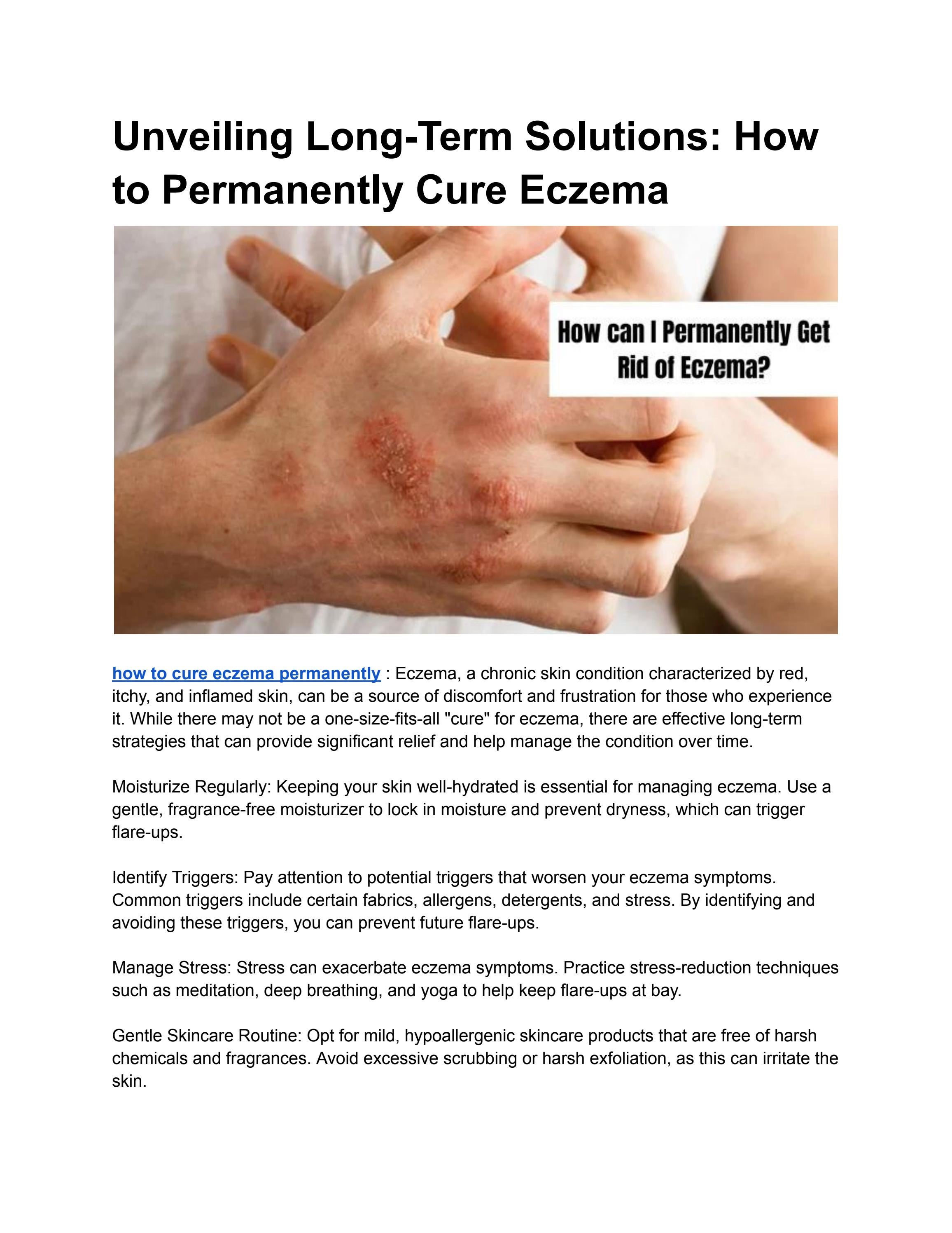 How To Cure Eczema Permanently By Growvisory Issuu