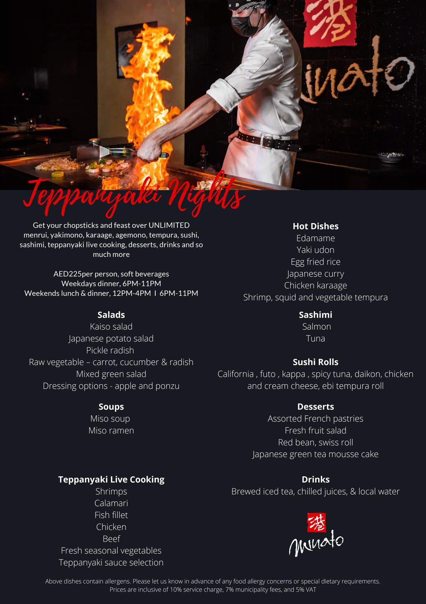 Minato Buffet Menu 2023 by radissonbludxb - Issuu