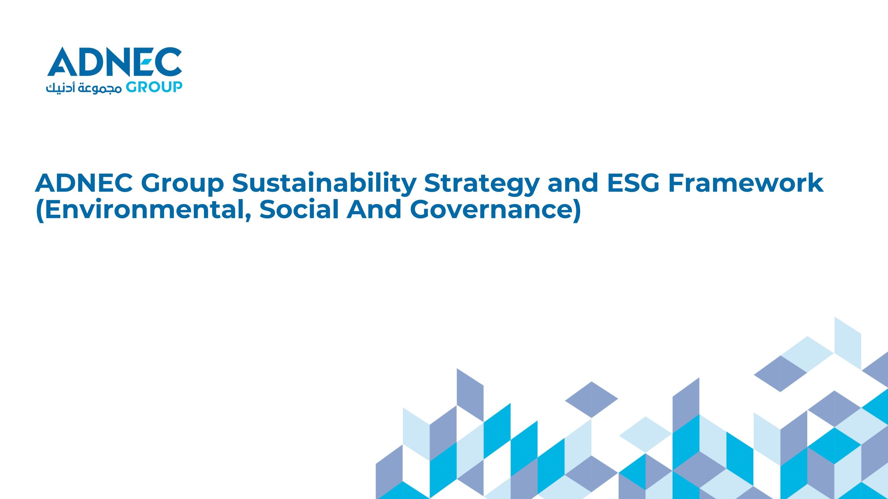ADNEC Group Sustainability Strategy and ESG Framework by ADNEC Group ...
