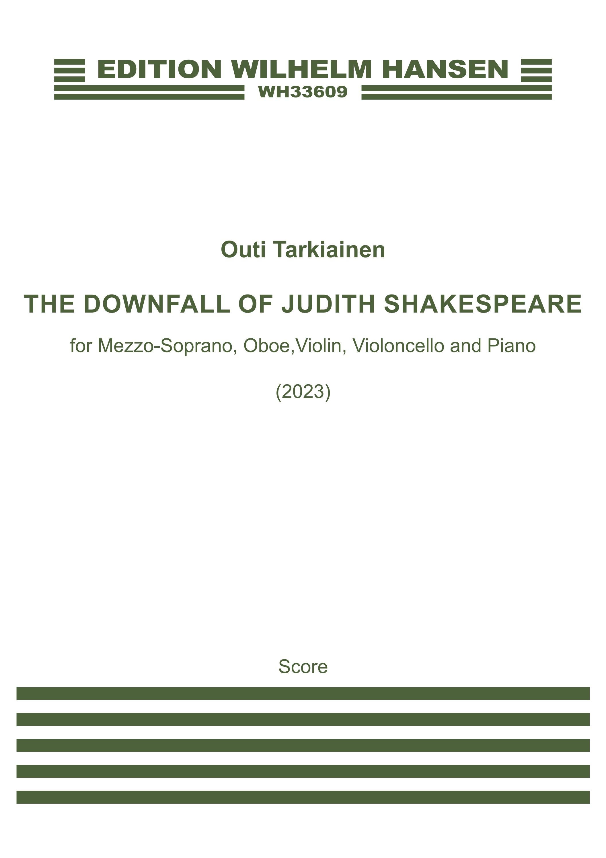 Outi tarkiainen THE DOWNFALL OF JUDITH SHAKESPEARE by ScoresOnDemand ...