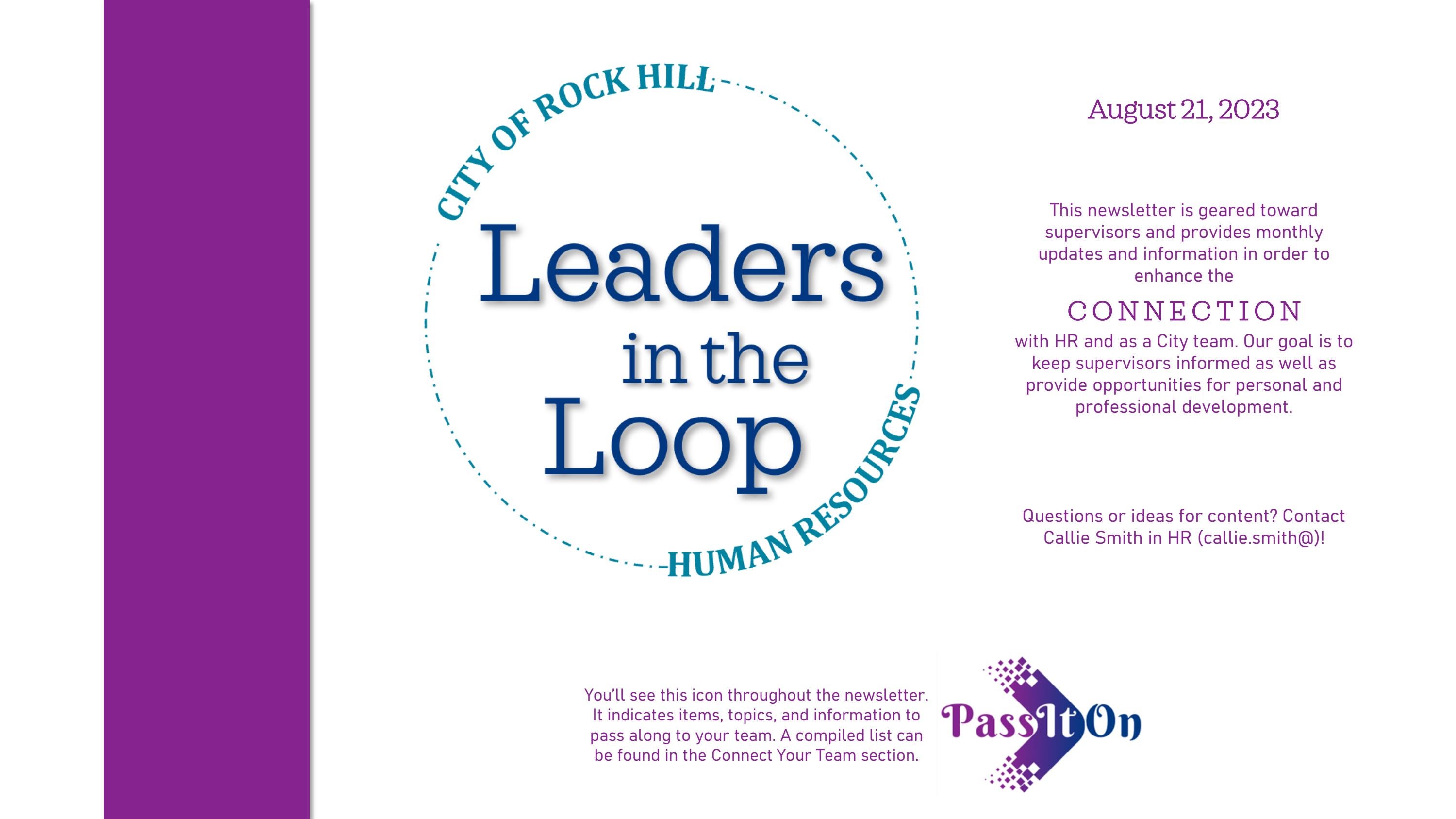 Leaders in the Loop August 2023 by City of Rock Hill, SC - Issuu