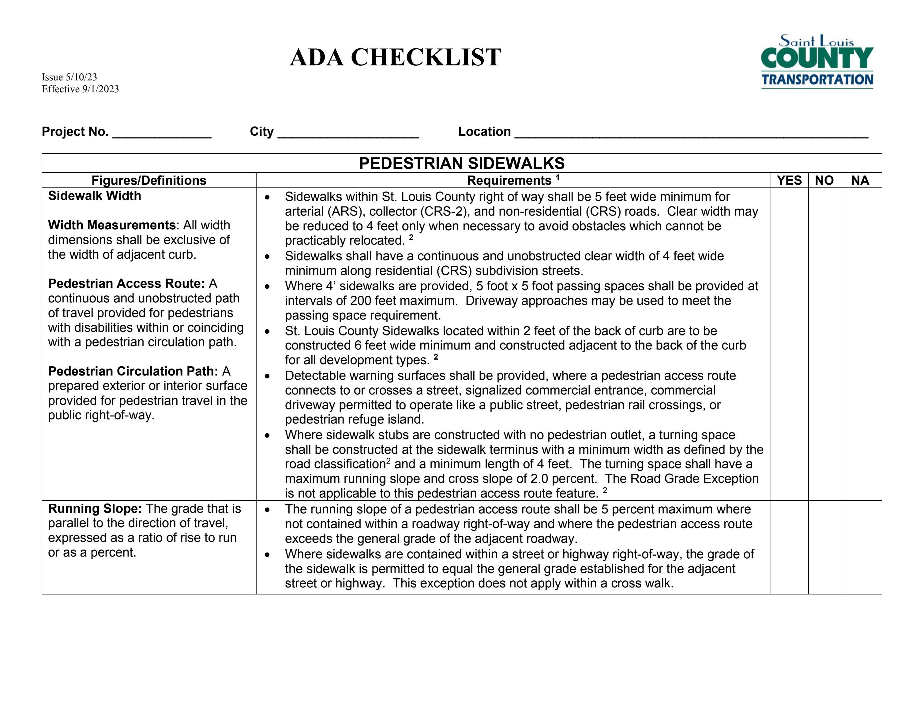 ADA Post-Inspection Checklist by STLCOGOV - Issuu