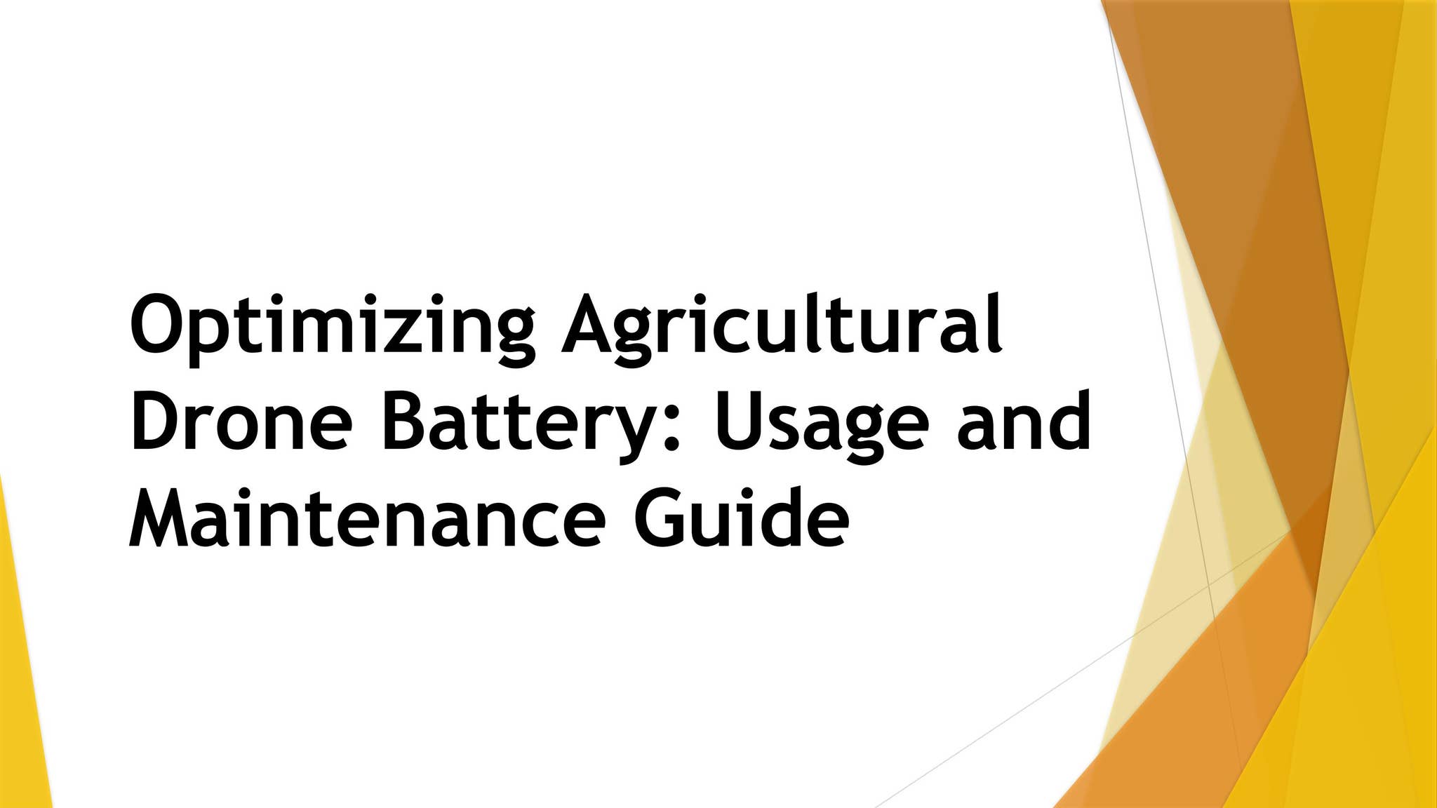 Optimizing Agricultural Drone Battery: Usage and Maintenance Guide by ...