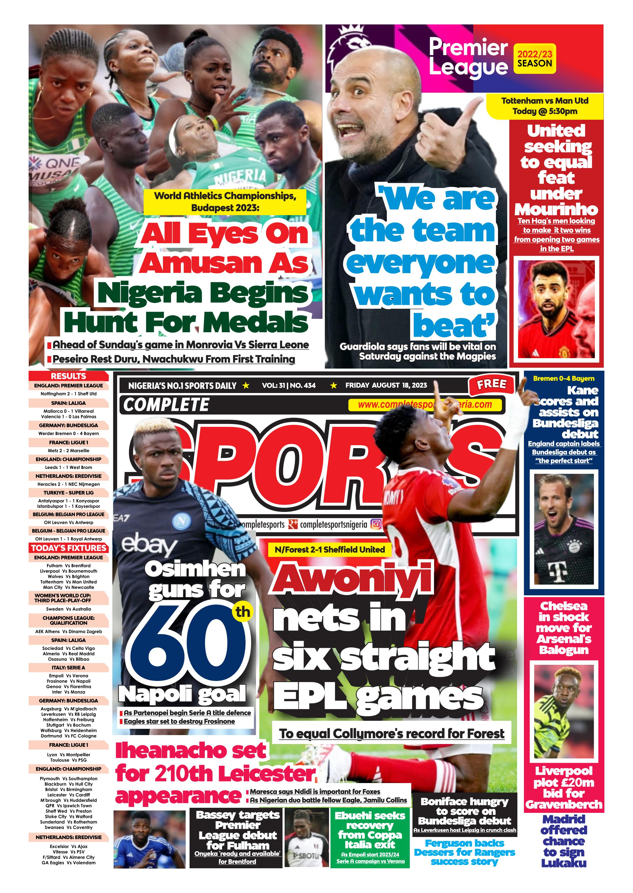 COMPLETE SPORTS - SATURDAY, AUG 19TH, 2023 by Complete Sports - Issuu