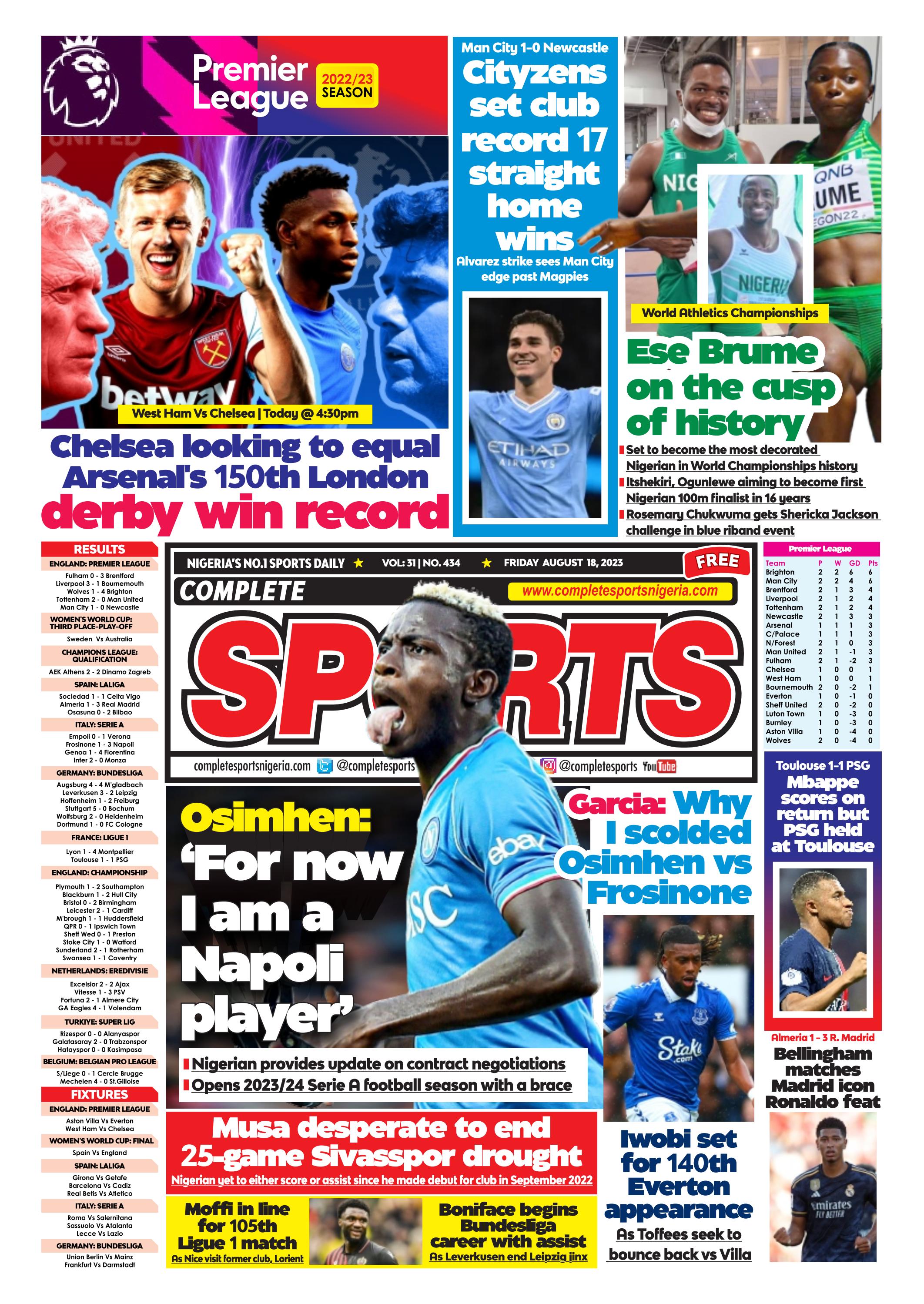 COMPLETE SPORTS - SUNDAY, AUG 20TH, 2023 by Complete Sports - Issuu