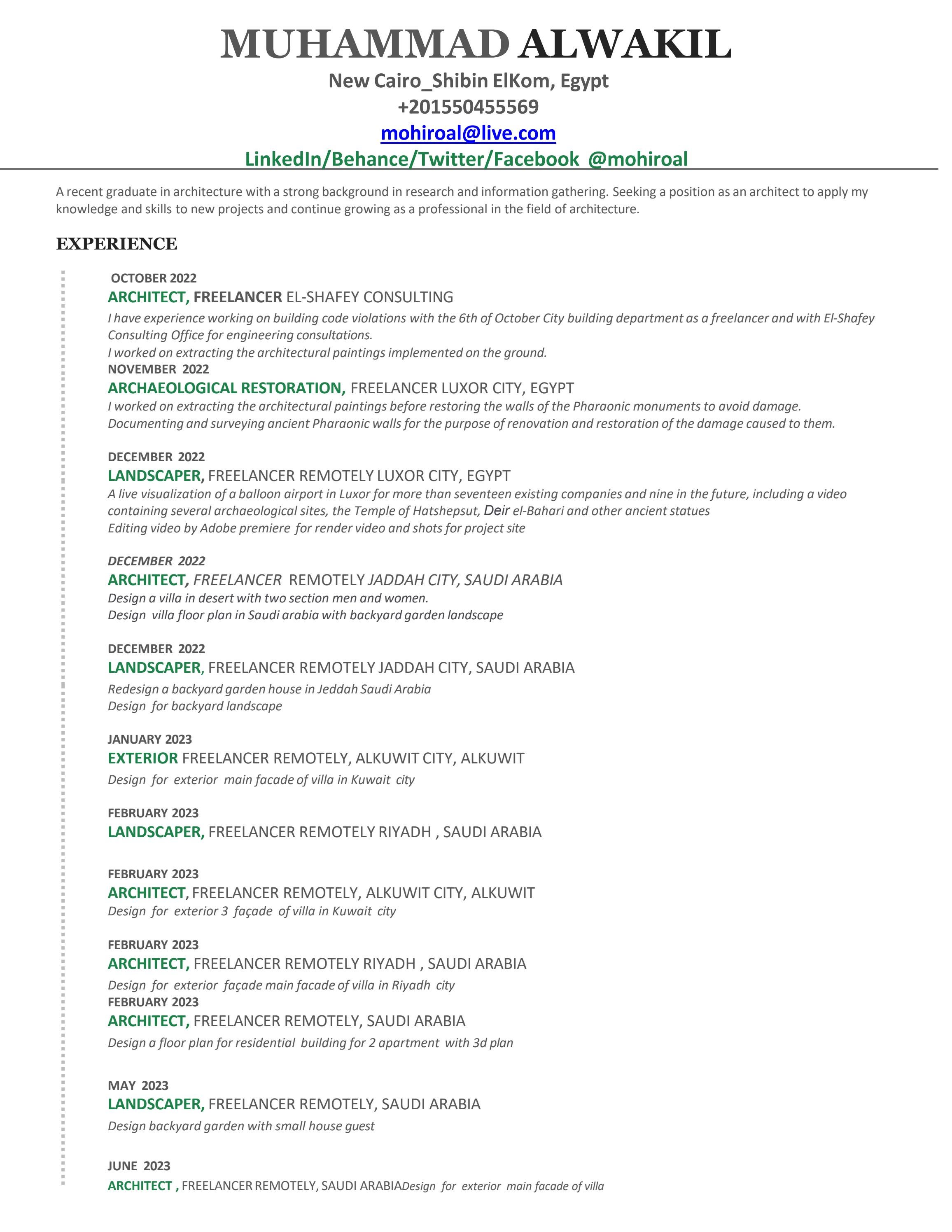 Resume Muhammad AlWakil by Muhammad Al-Wakil - Issuu