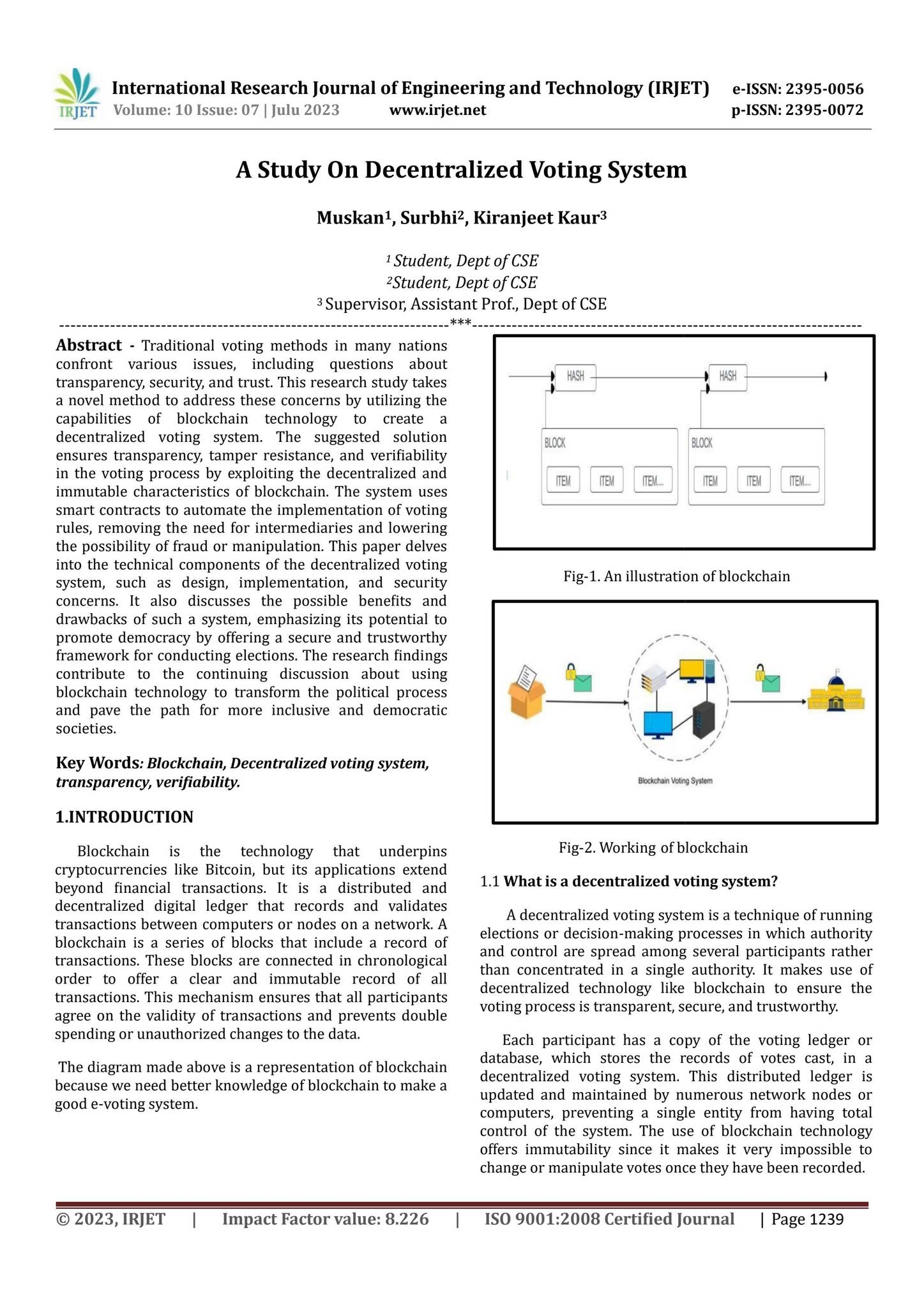 A Study On Decentralized Voting System by IRJET Journal - Issuu