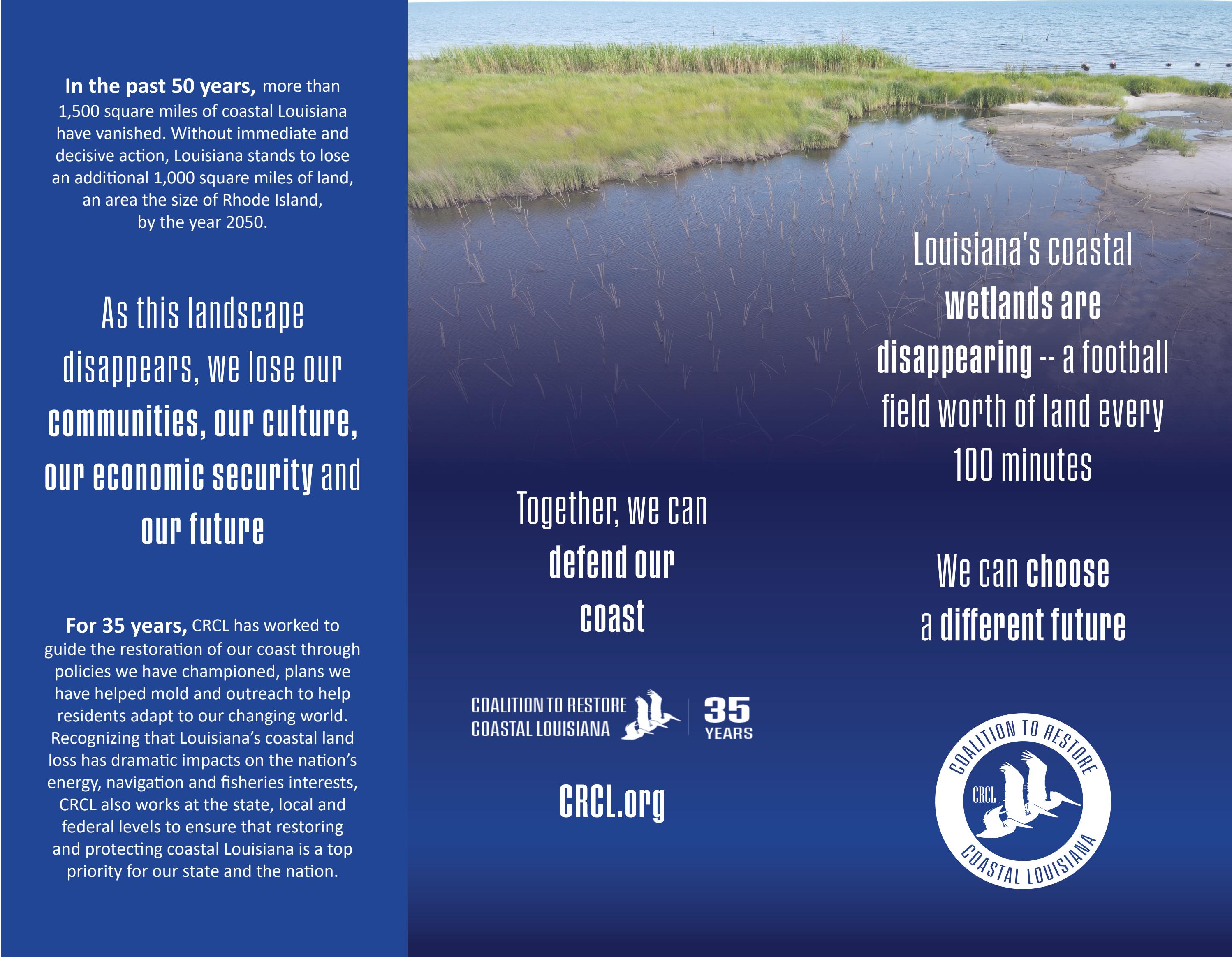 CRCL Brochure by Coalition to Restore Coastal Louisiana - Issuu
