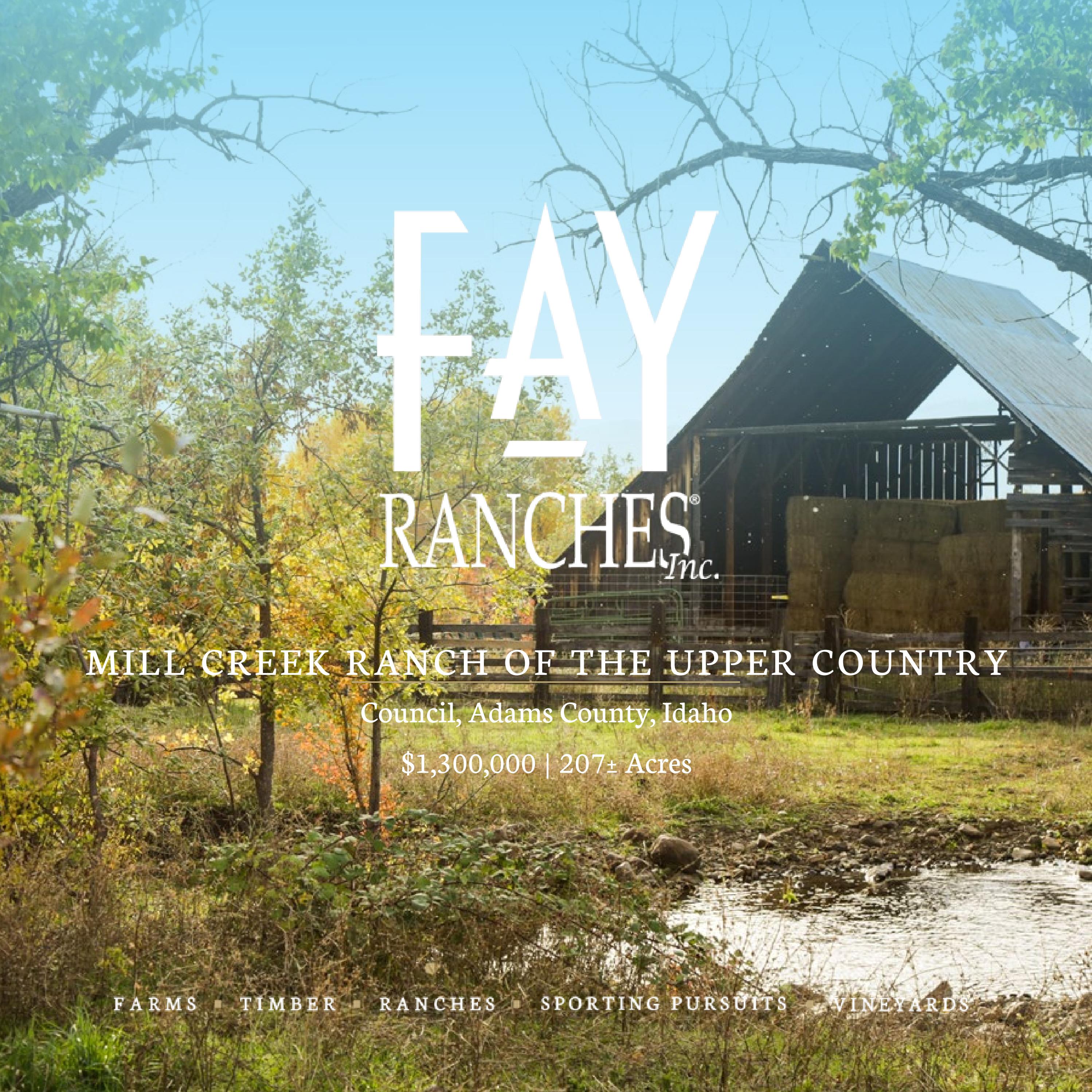 SOLD | Mill Creek Ranch of the Upper Country | Fay Ranches by Fay ...