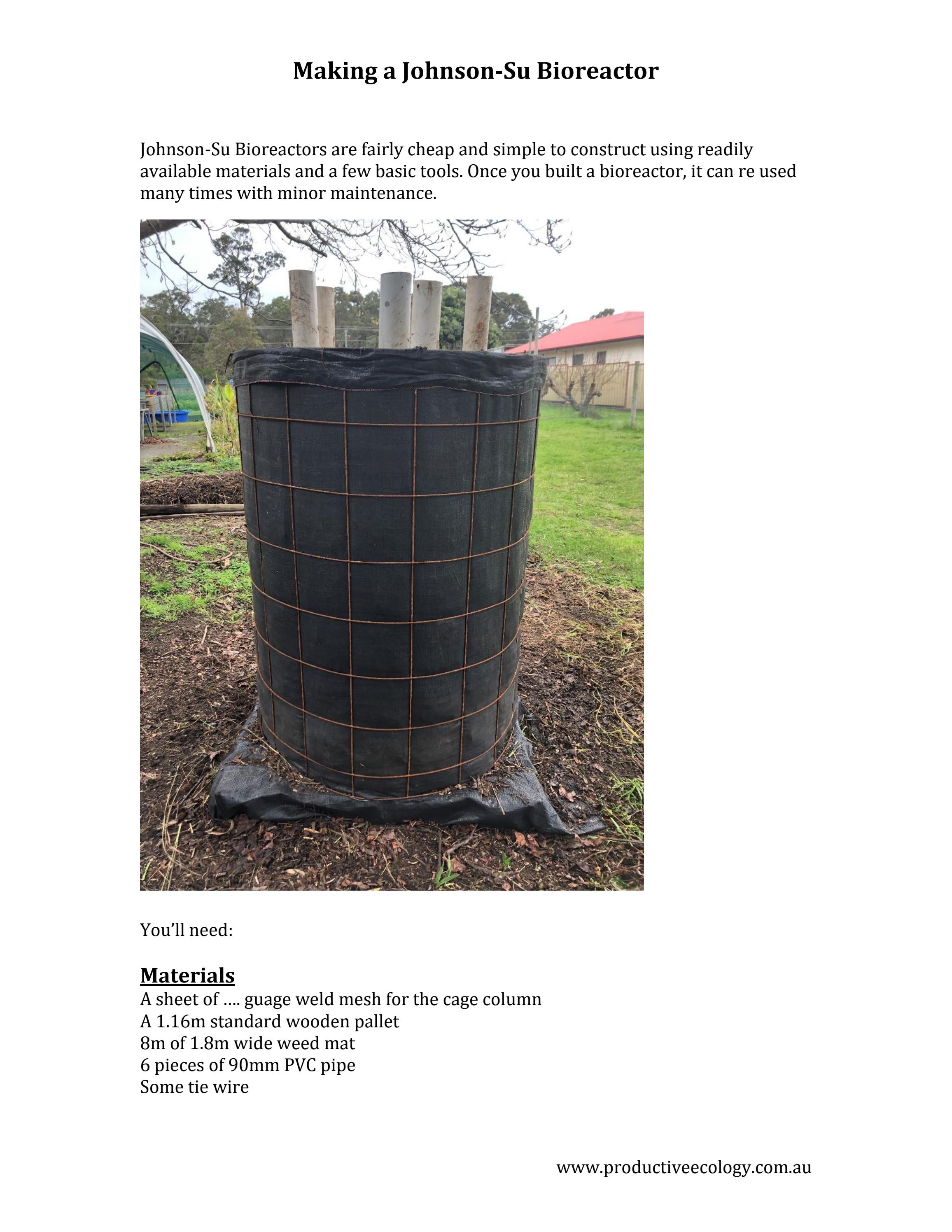 Making a Johnson Su Bioreactor by lowerblackwood - Issuu