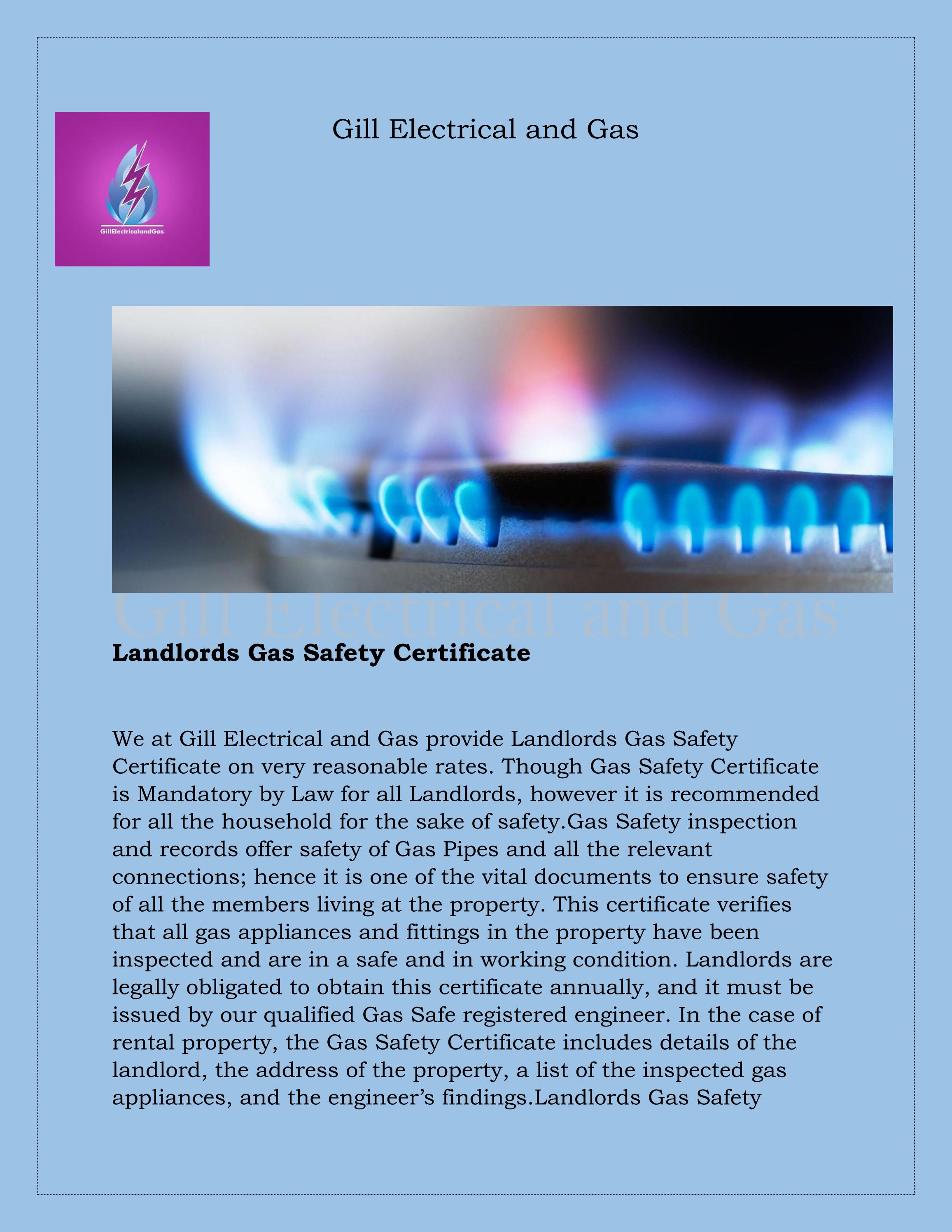 Gas Safety Certification for Landlords in Manchester. All landlords can ...
