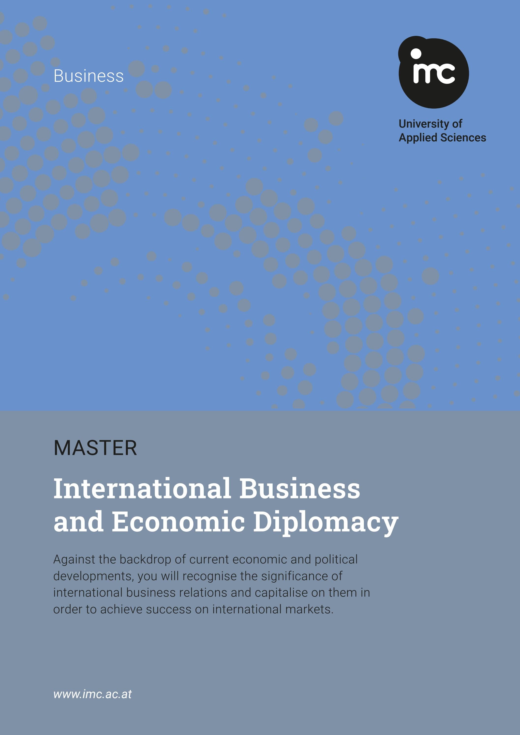 International Business and Economic Diplomacy MA by IMC University of ...