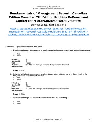 Fundamentals of management seventh canadian edition canadian 7th ...