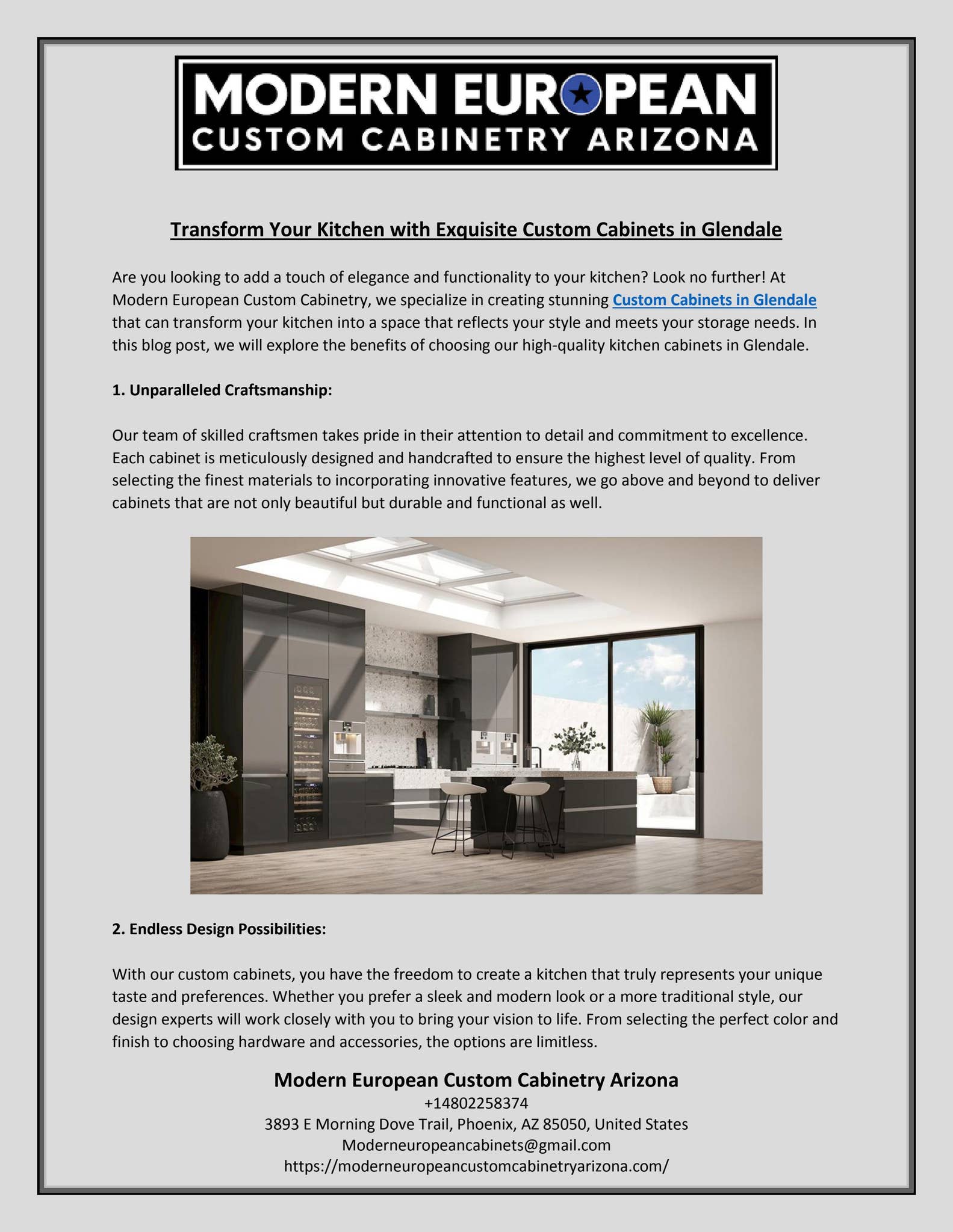 Transform Your Kitchen with Exquisite Custom Cabinets in Glendale by ...