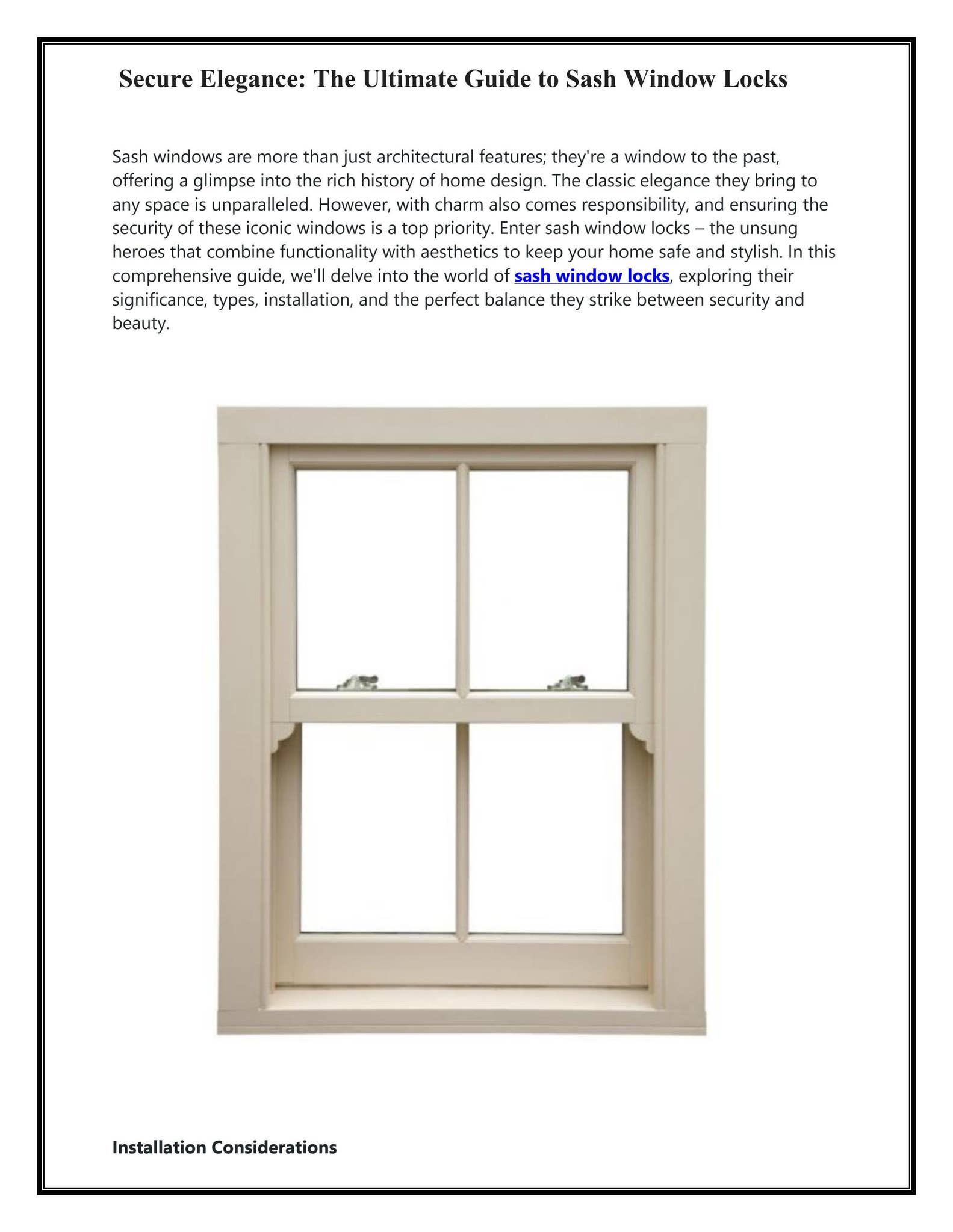 Secure Elegance The Ultimate Guide to Sash Window Locks by Sash Weights ...
