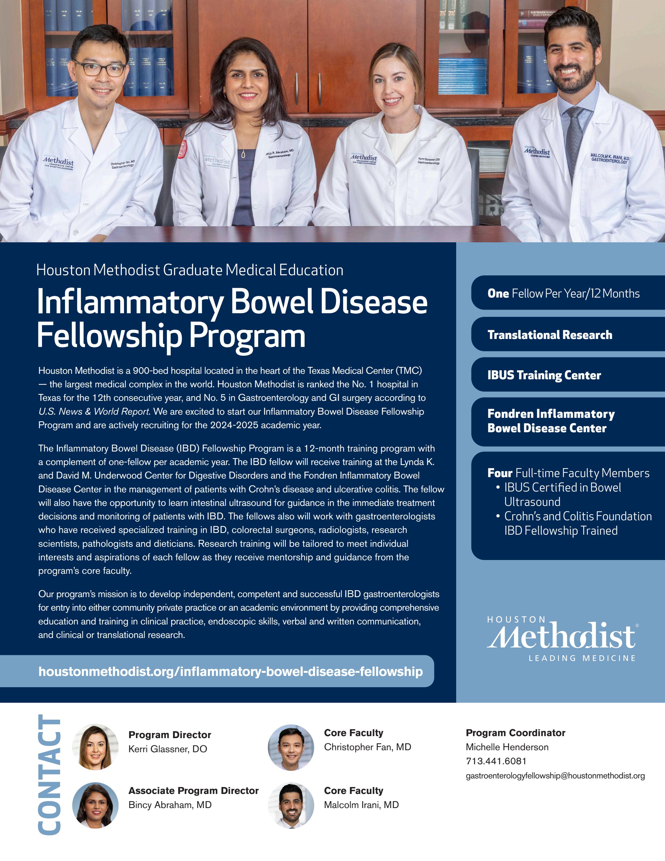 Inflammatory Bowel Disease Fellowship Program by Houston Methodist ...
