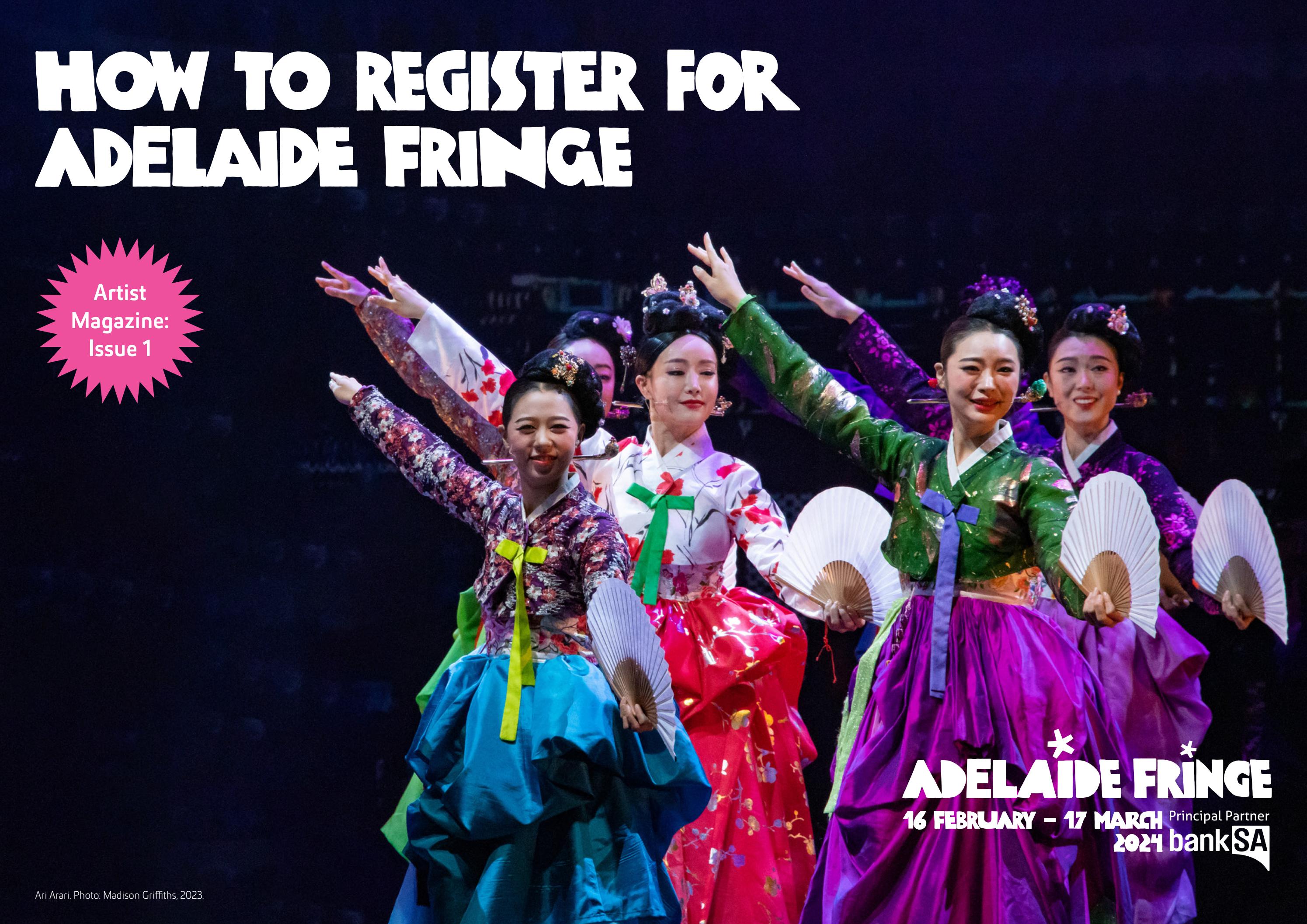 2024 Adelaide Fringe Artist Magazine - Issue 1 How to Register for ...